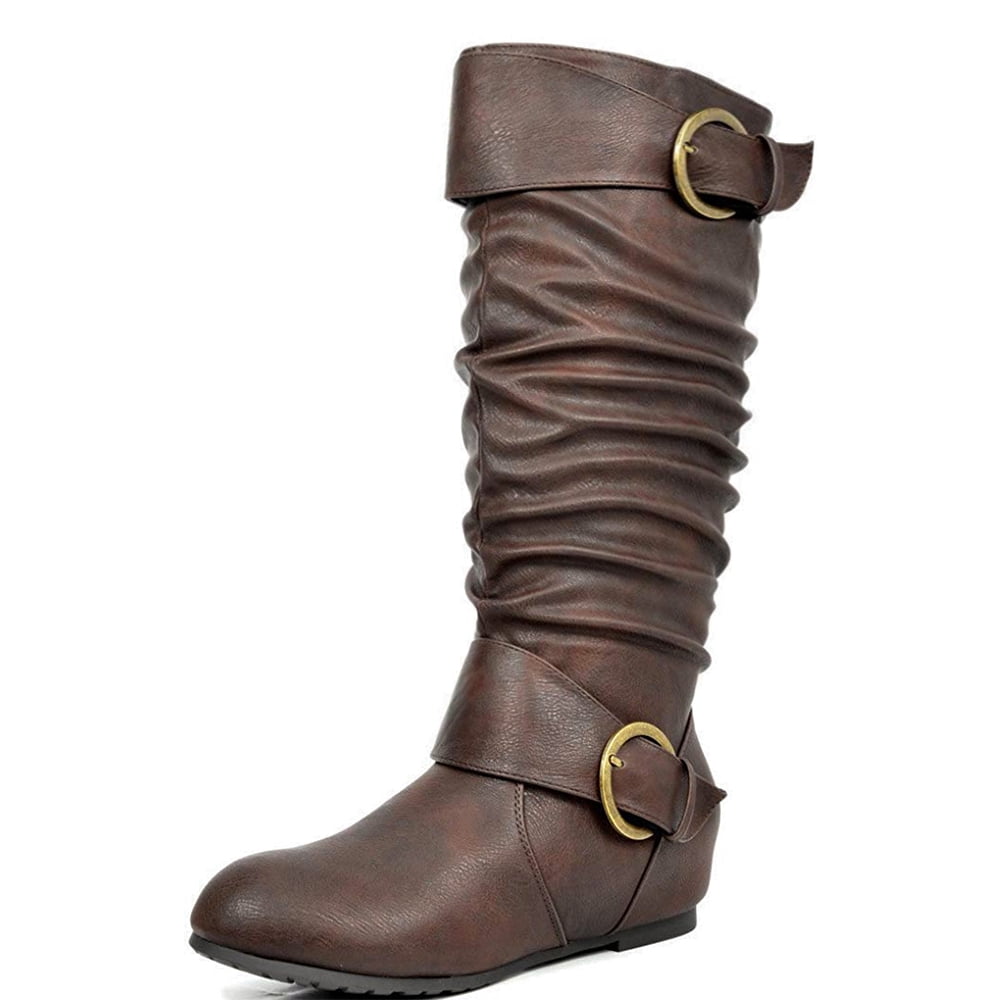 DREAM PAIRS Women's Knee High Low Hidden Wedge Boots URA-W - Walmart.com