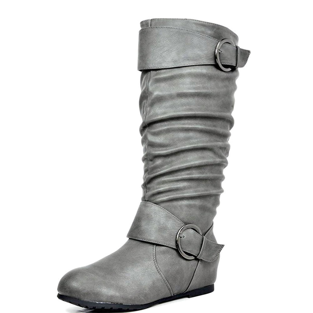 DREAM PAIRS Women's Knee High Low Hidden Wedge Boots URA-W - Walmart.com