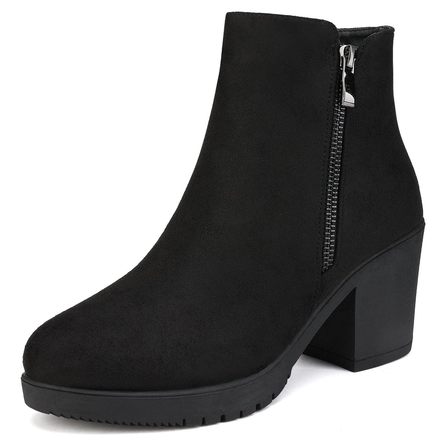 DREAM PAIRS Women's Low Heel Chunky Ankle Boots Winter Shoes - Walmart.com