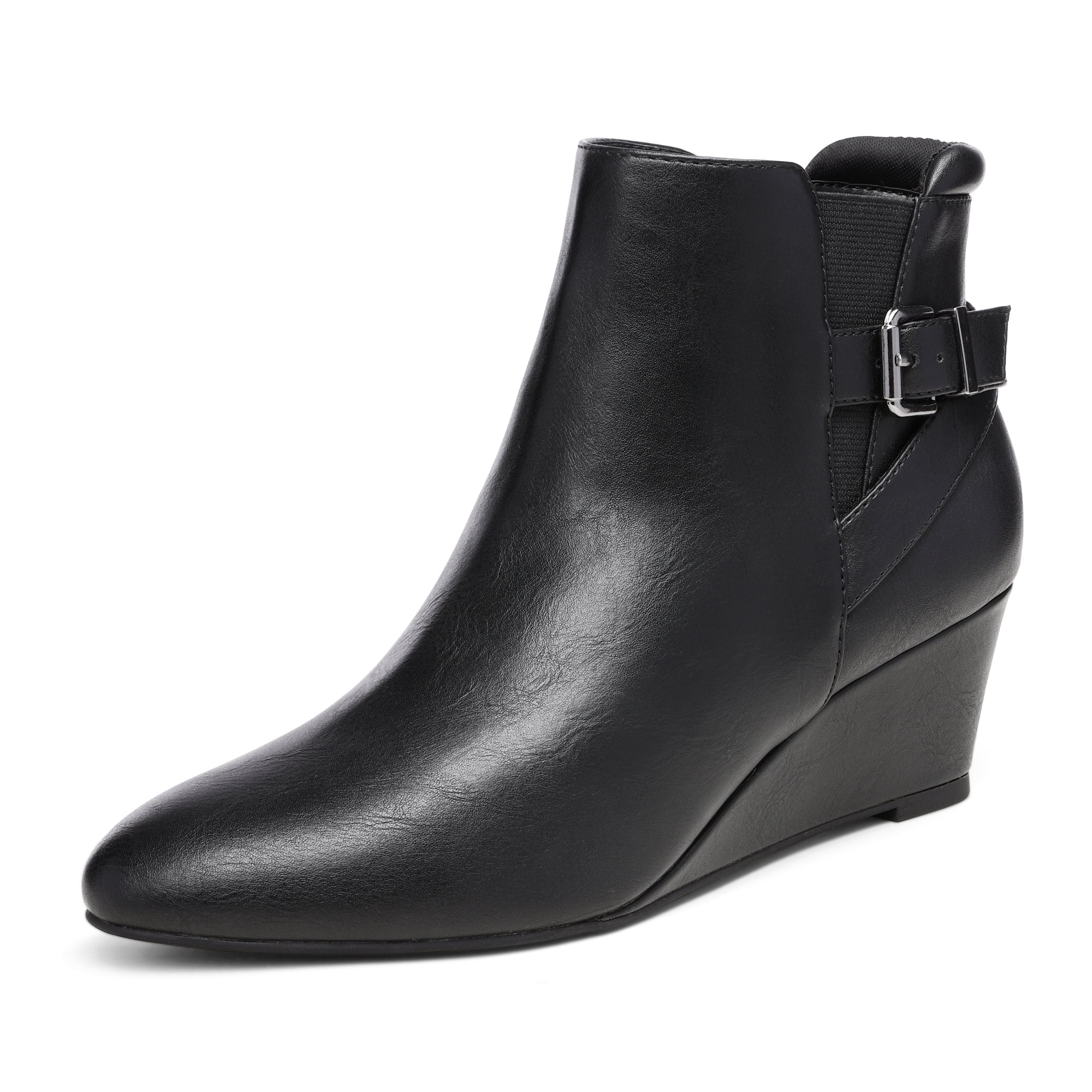 DREAM PAIRS Women's Low Heel Wedge Ankle Booties Fall Short Boots ...