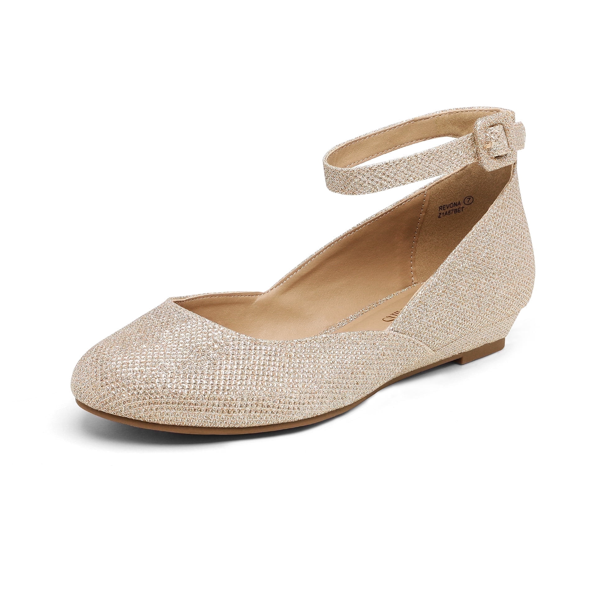 DREAM PAIRS Women's Low Wedge Ankle Strap Flats Comfort Slip-On Shoes ...