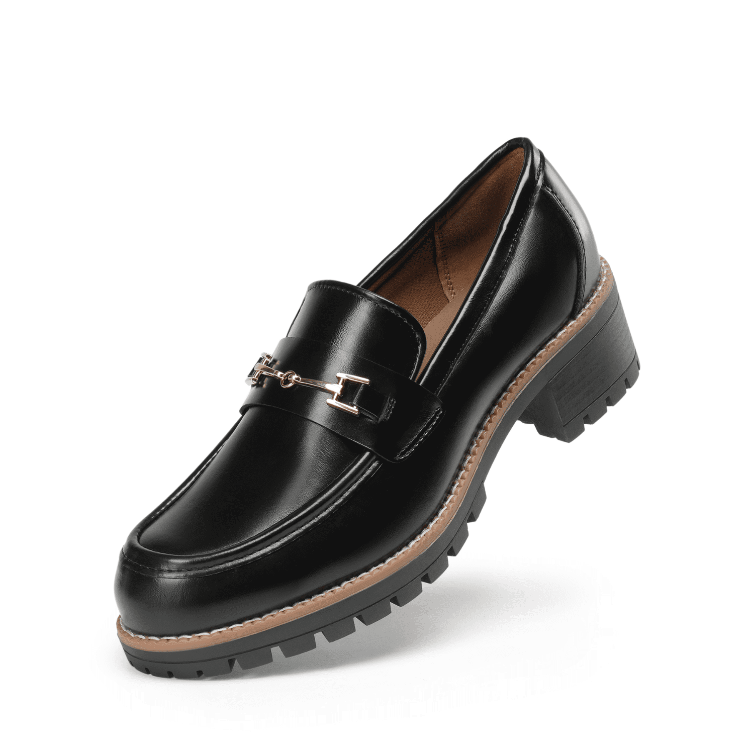 BURUDANI Women’s Platform Loafers Trendy Slip-On Shoes with Chunky ...