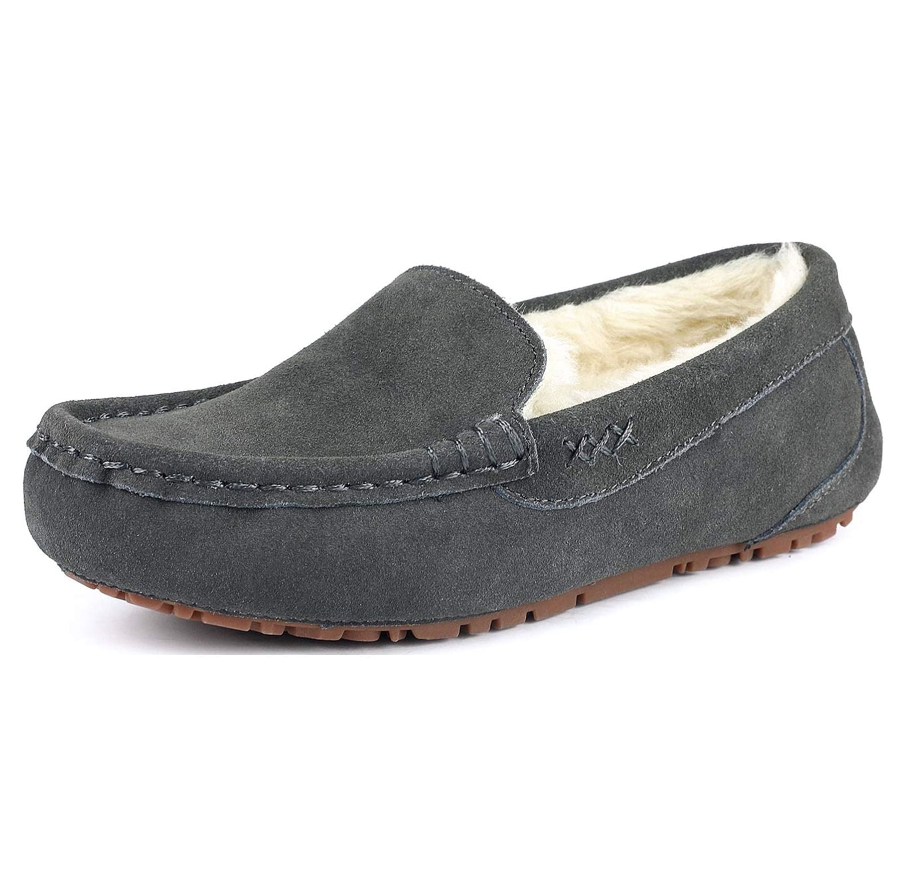Dream Pairs Women's Slip-On Loafer Slippers: Fuzzy Cozy Faux Fur ...