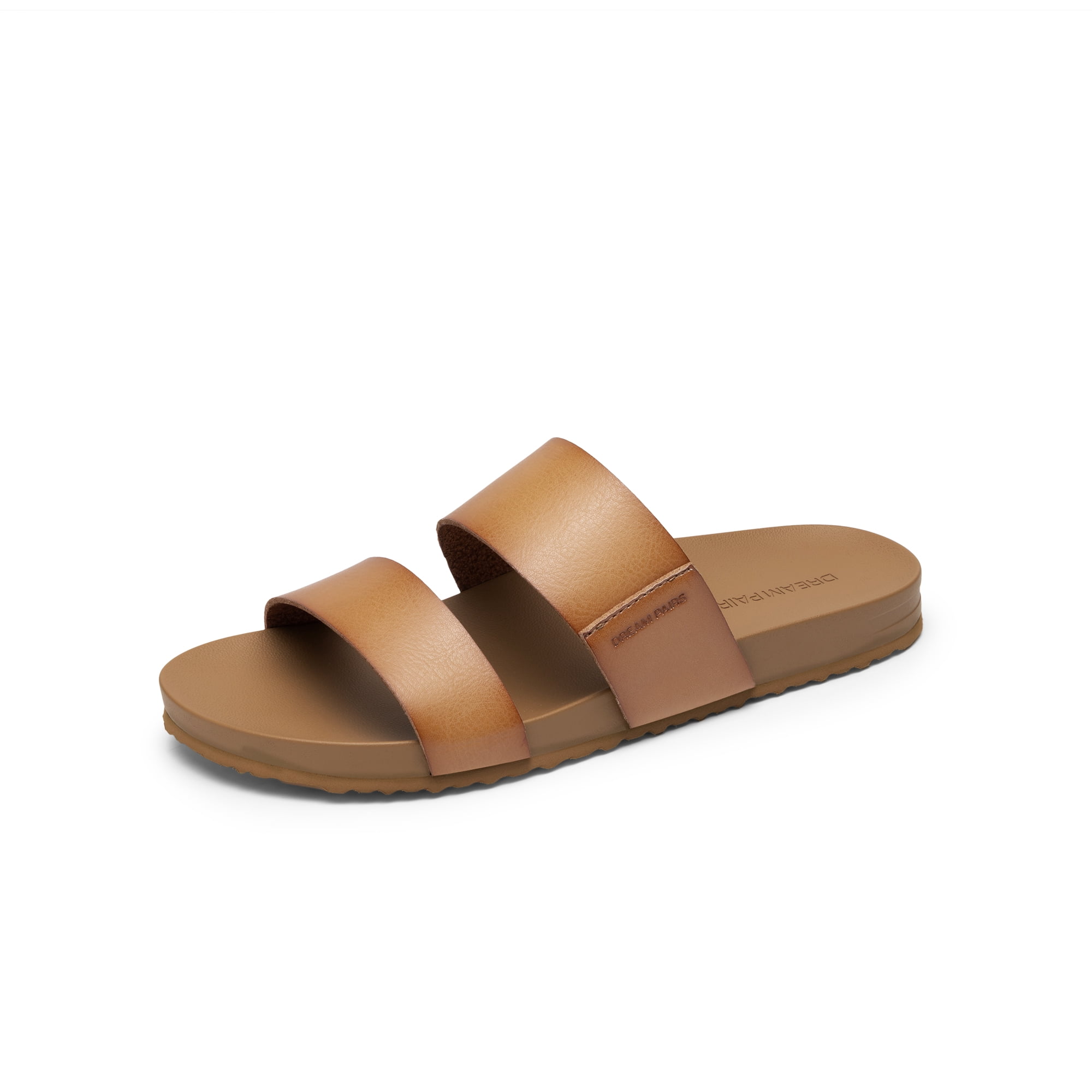 DREAM PAIRS Women’s Open Toe Slides Sandals T-Strap Sandals Arch ...