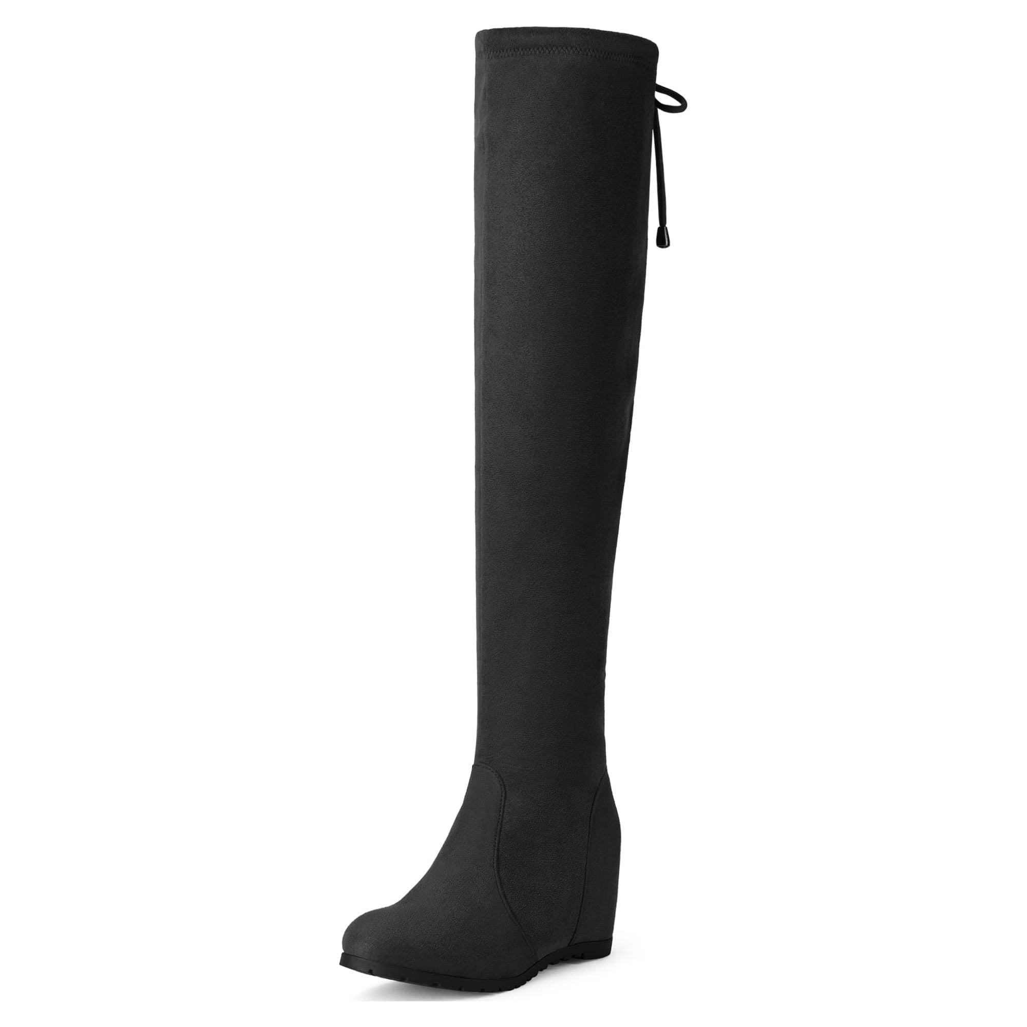 DREAM PAIRS Women's Over The Knee Thigh High Wedge Heel Boots - Walmart.com