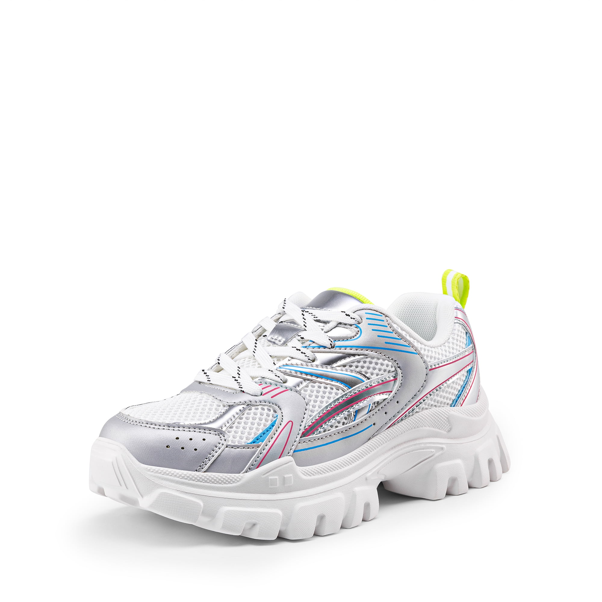 DREAM PAIRS Women's Platform Chunky Fashion Sneakers Walking Lace-Up ...