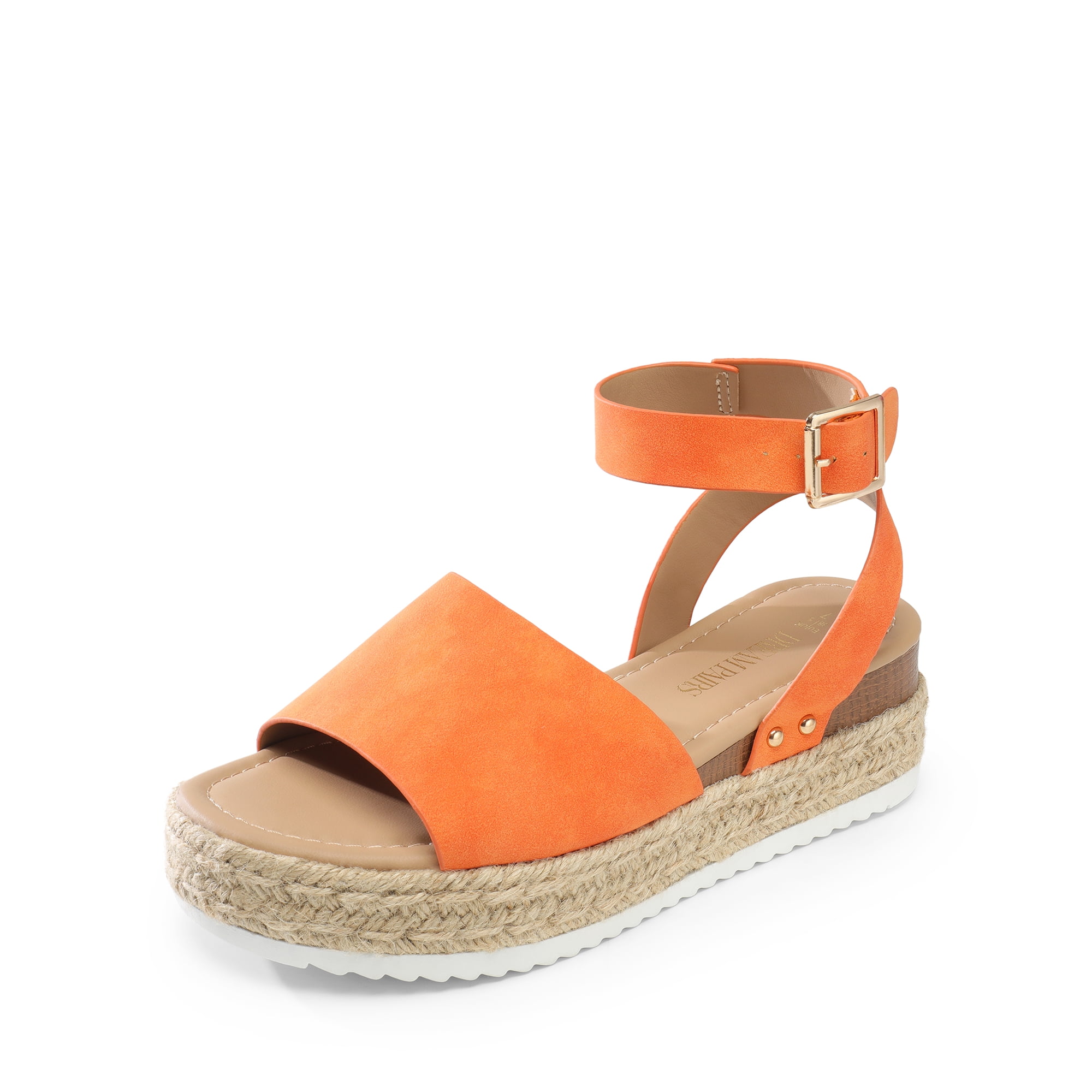 DREAM PAIRS Women's Platform Espadrilles Casual Ankle Strap Wedge ...