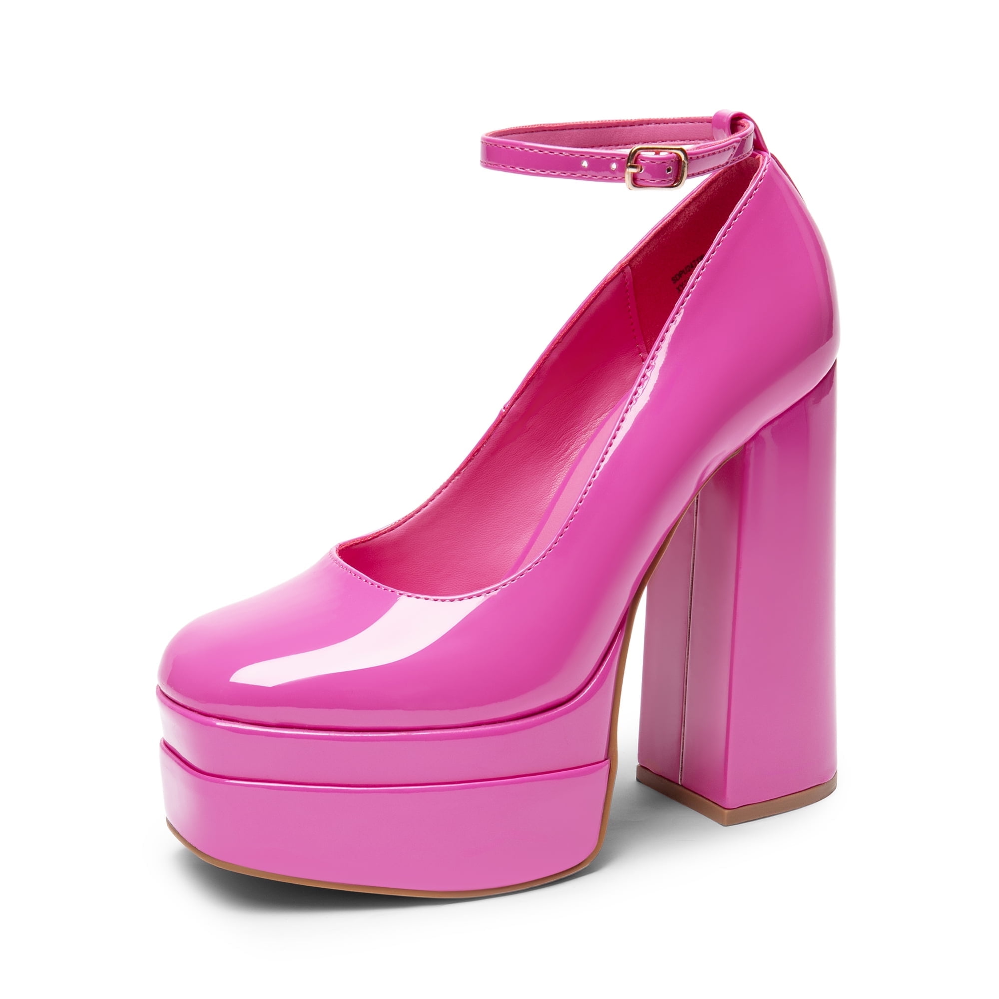BURUDANI Women's Platform High Heels Closed Toe Chunky Block Pumps ...