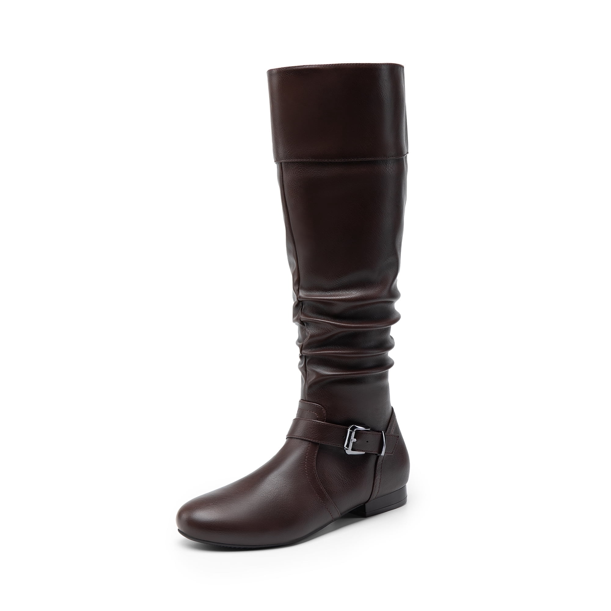 DREAM PAIRS Women's Platform Knee High Boots Fashion Flat Pull On Fall ...