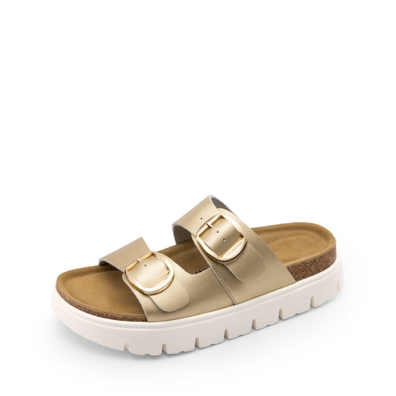 DREAM PAIRS Women's Platform Sandals Wedge Chunky Heel Slip-on Comfort ...