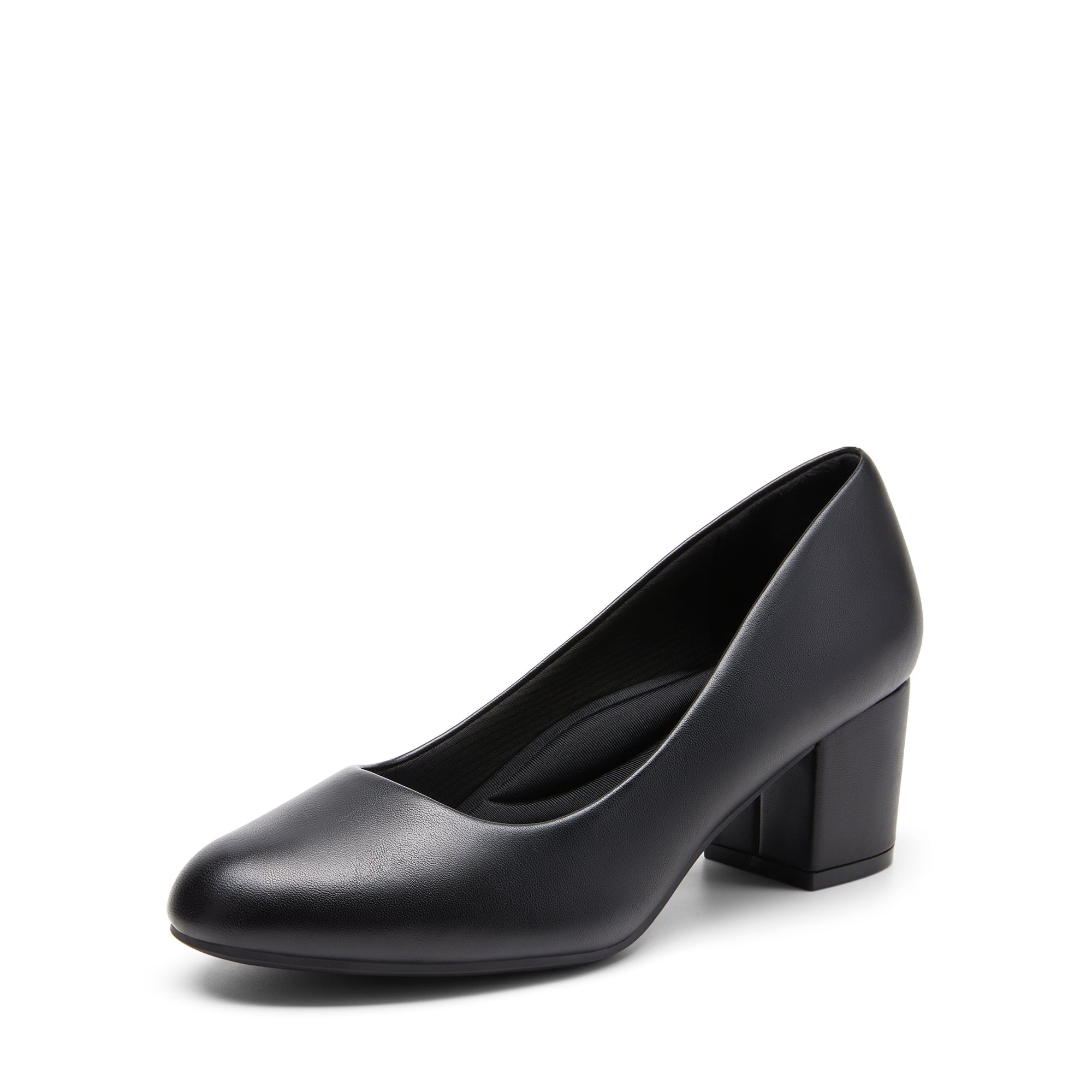 BURUDANI Women's Pumps Low Chunky Block Heel Dress Shoes Closed Toe ...