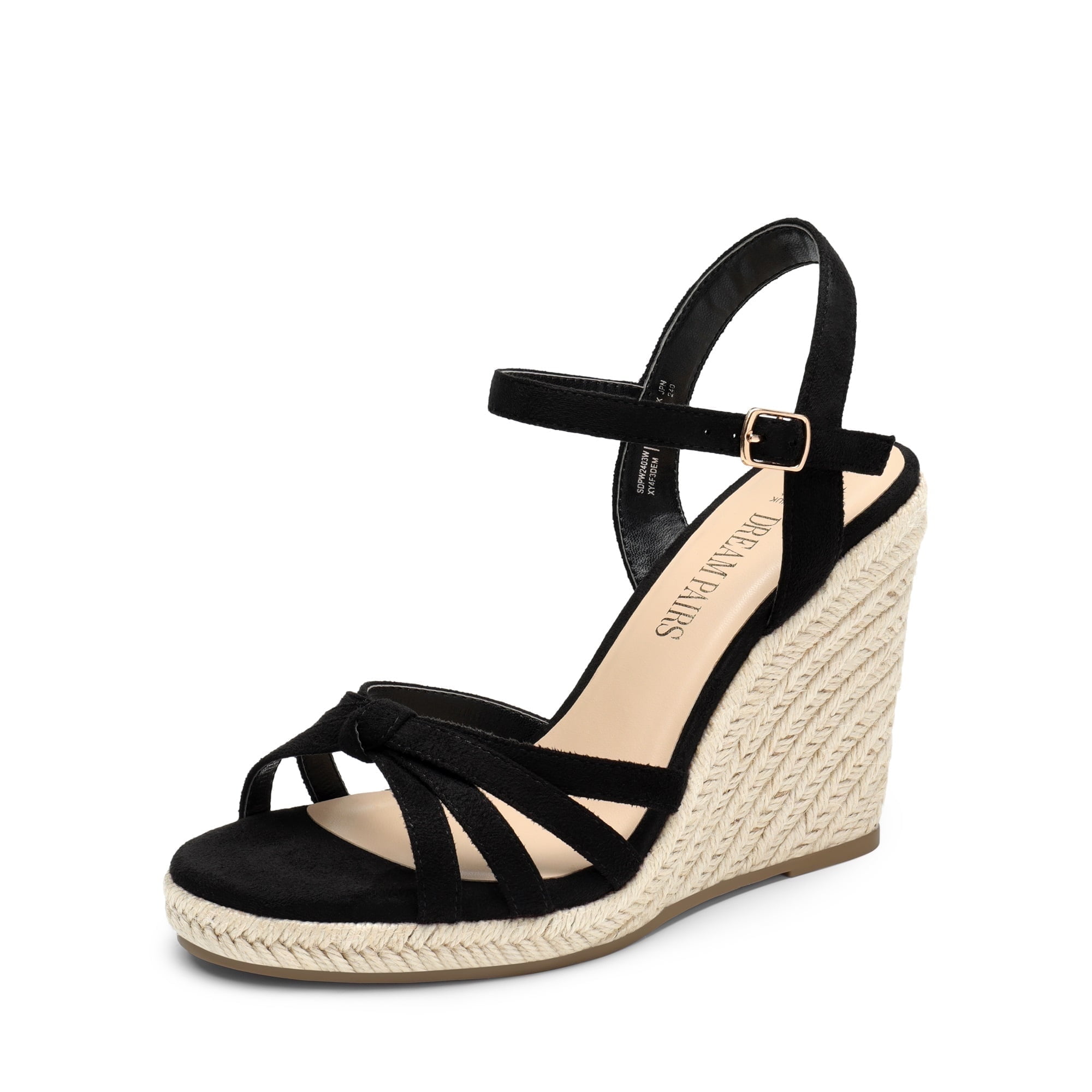 DREAM PAIRS Women's Raffia-Wrapped Stylish Espadrilles Wedges - Walmart.com
