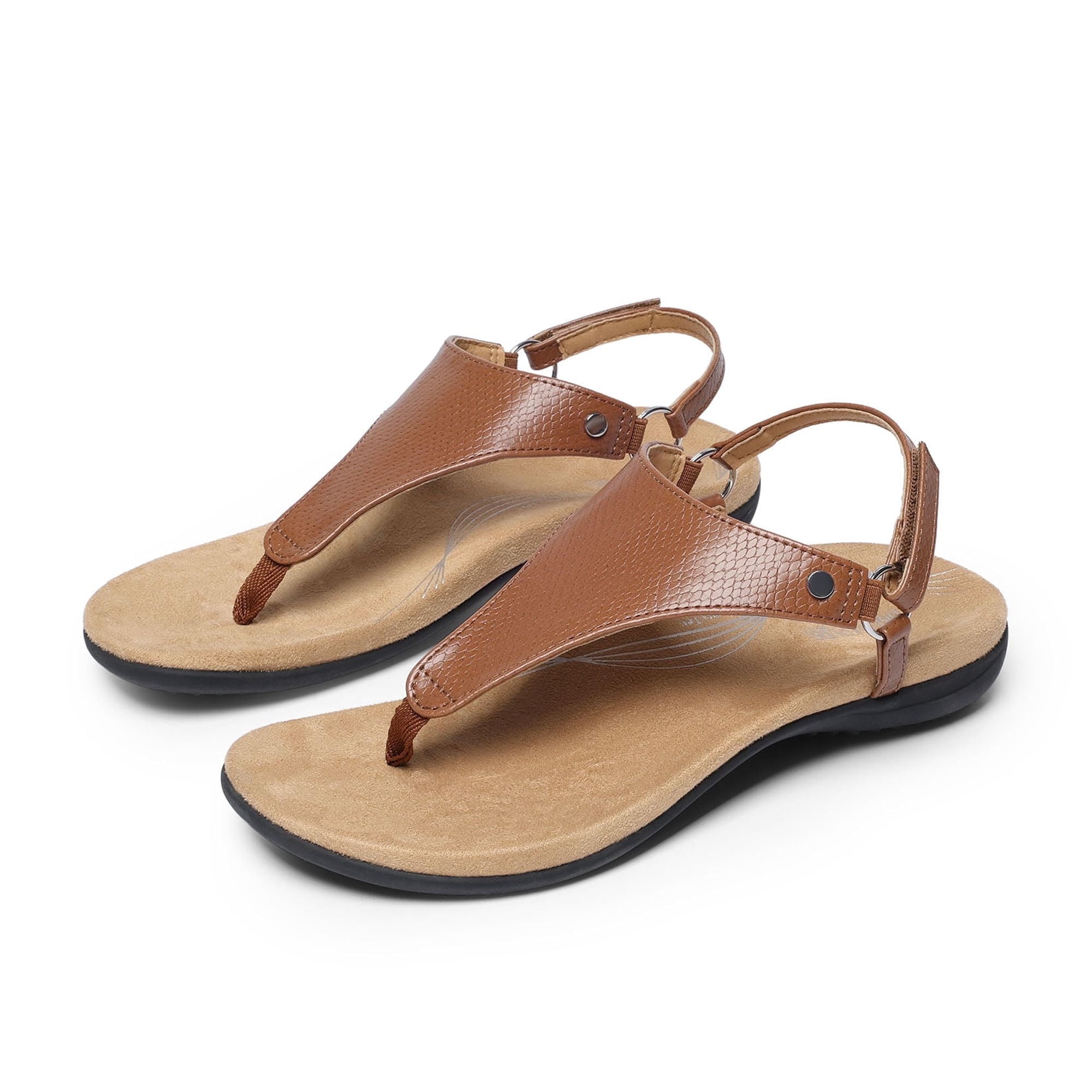 DREAM PAIRS Women's Sarna Arch-Support Toe Thong Sandal Flat Sandal for ...