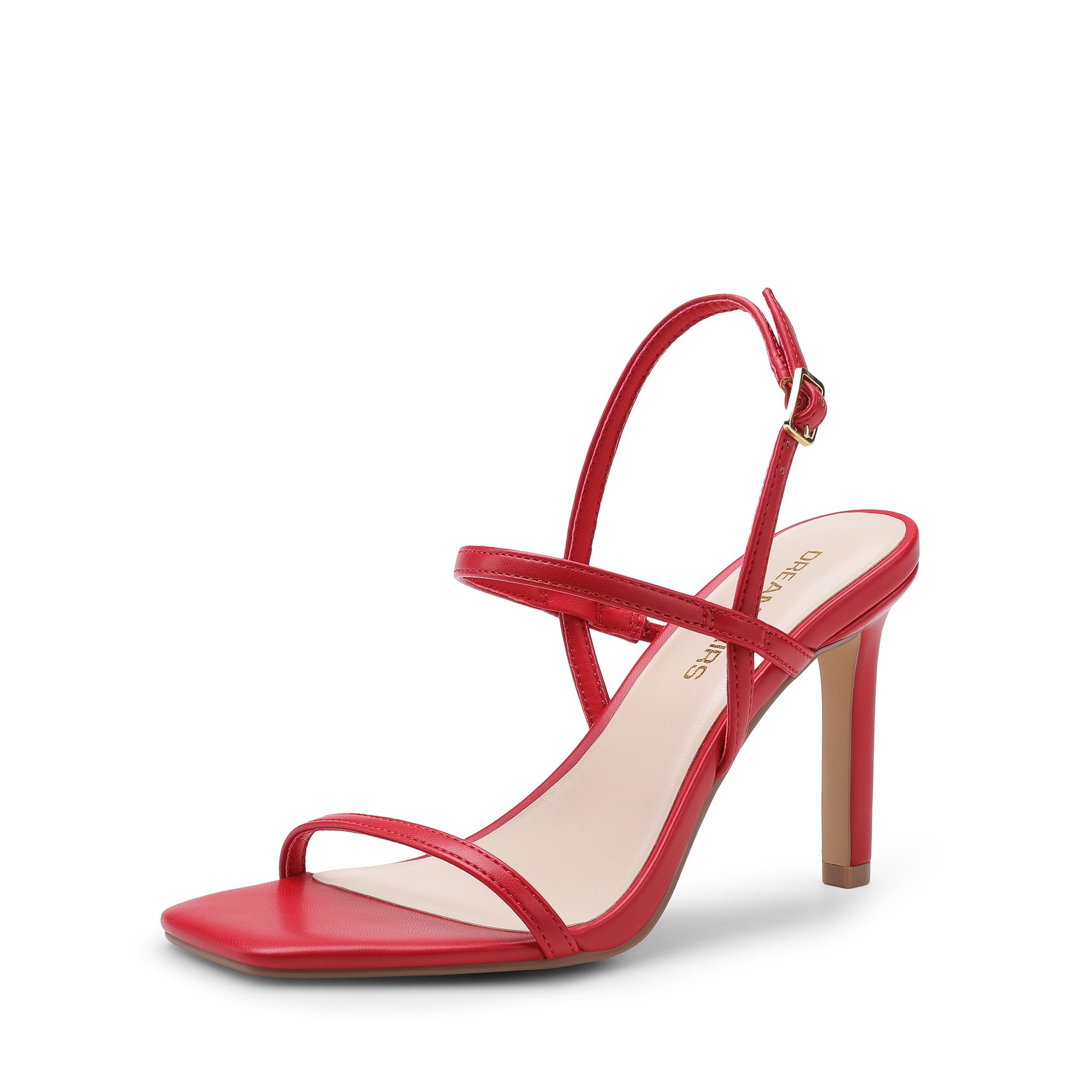 DREAM PAIRS Women’s Slingback Heels High Stilettos Open Square Toe ...