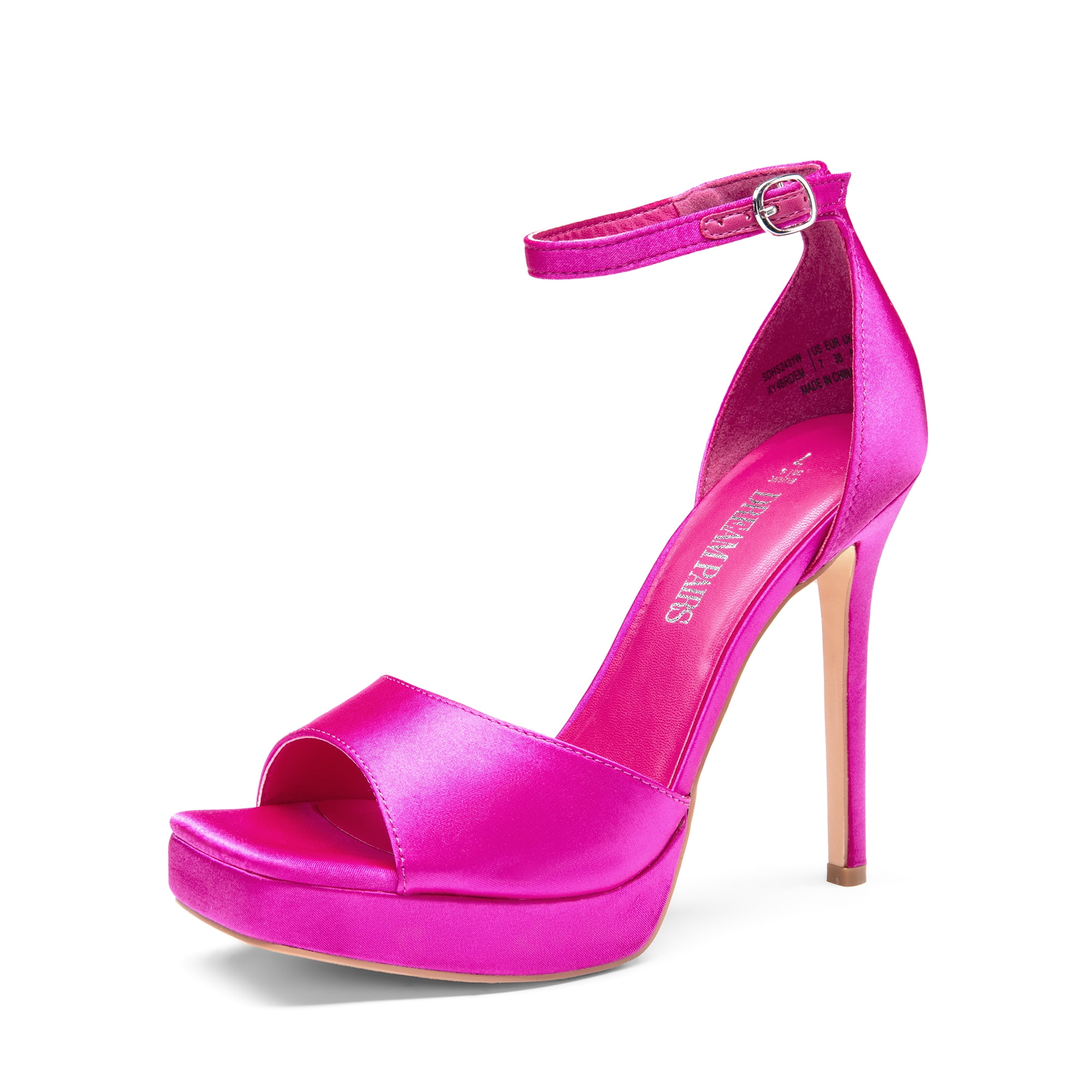 DREAM PAIRS Women's Stiletto High Heels Platform Ankle Strap Square ...