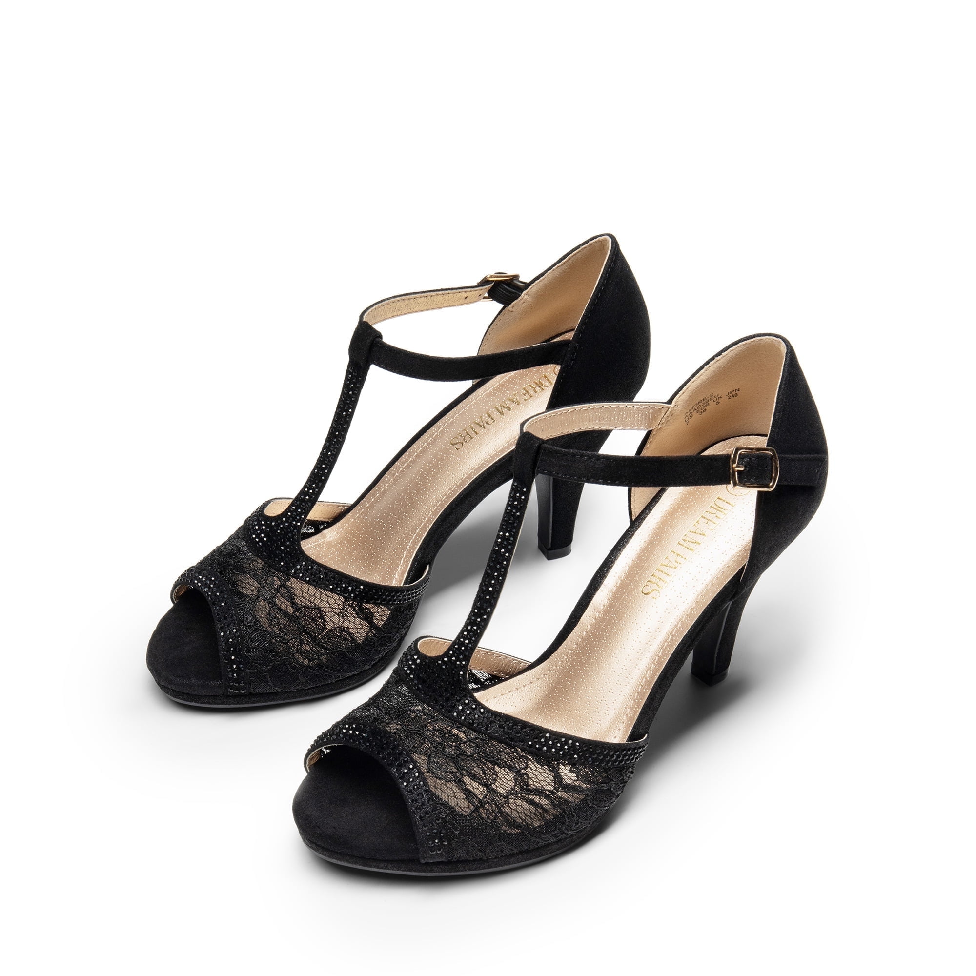 BURUDANI Women's Stilettos Heel Sandals Ankle Strap Platform Dress ...