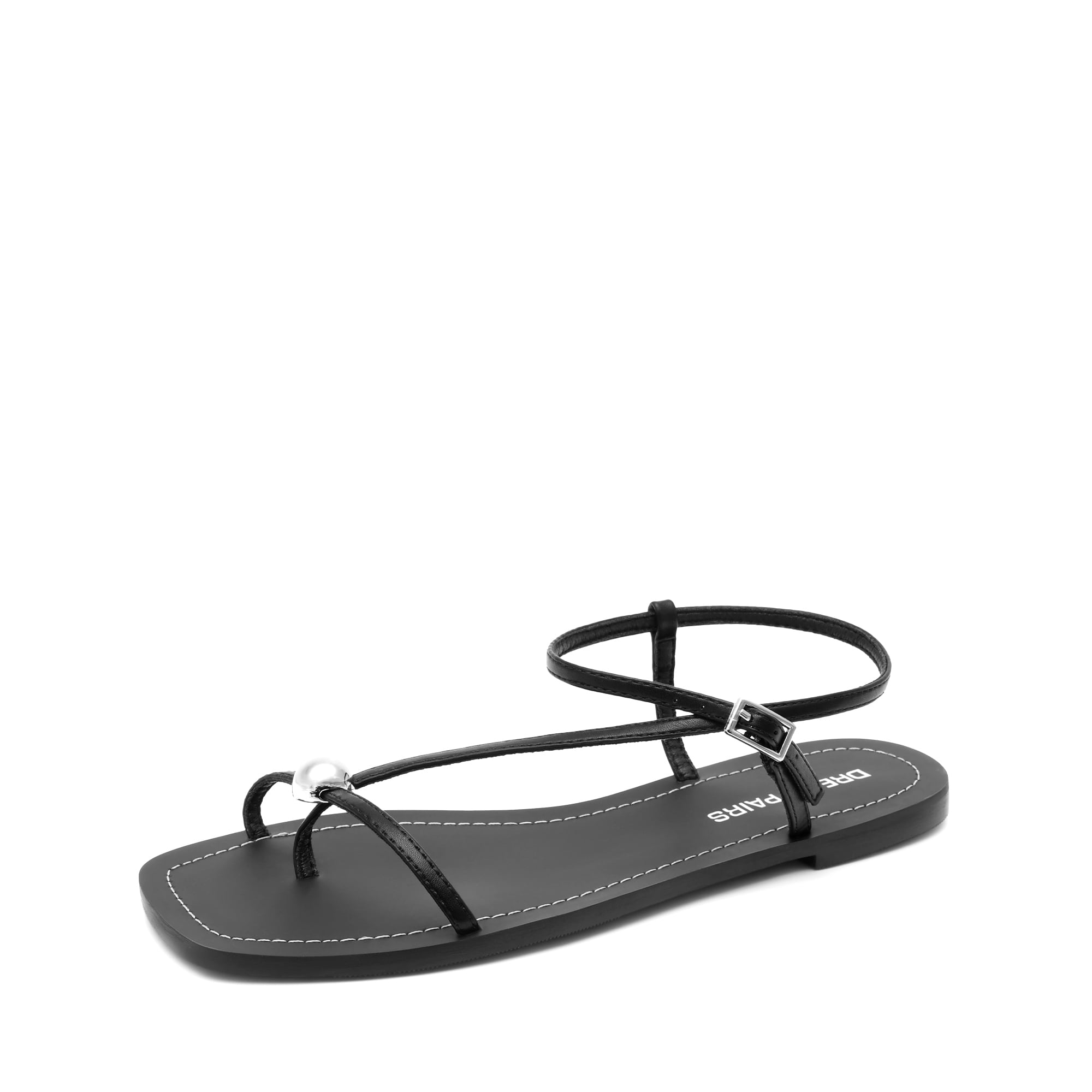 DREAM PAIRS Women's Strappy Thong Sandals, Casual Summer Flat Sandals ...
