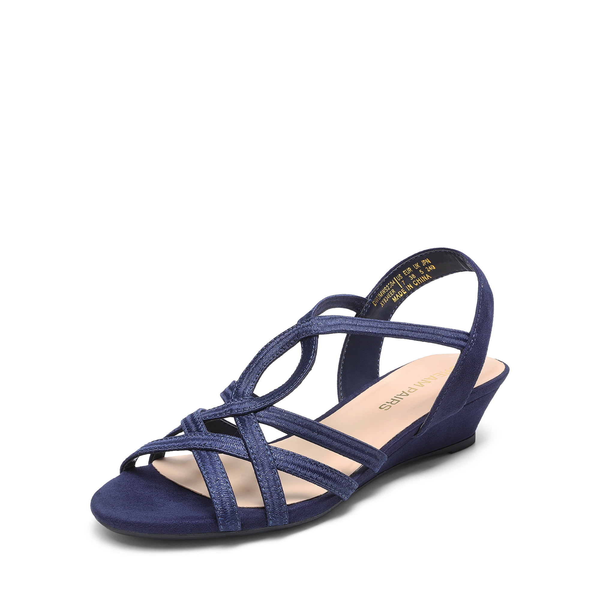 DREAM PAIRS Women's Strappy Wrapped Slip On Dressy Wedge Sandals ...