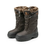 Dream Pairs Women's Waterproof Faux Fur Snow Boots, Brown, Size 6, Mid Calf, Warm - Walmart.com