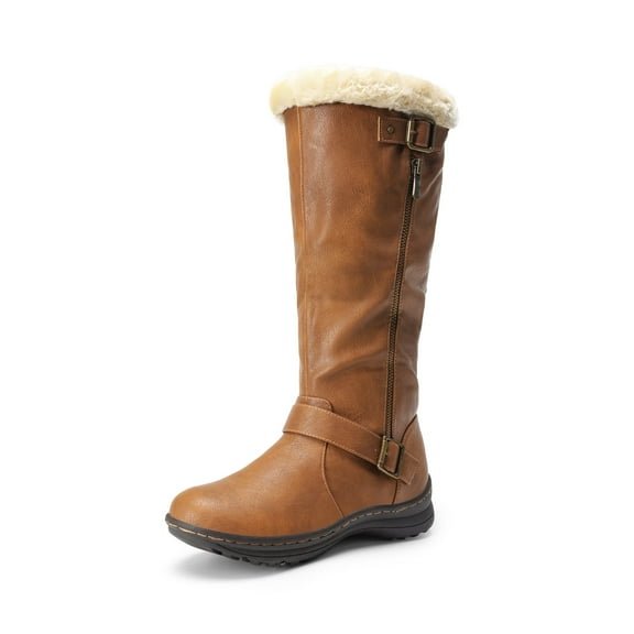 DLWKIPV Winter Snow Boots - Warm Faux Fur Lined Waterproof Ankle Boots ...