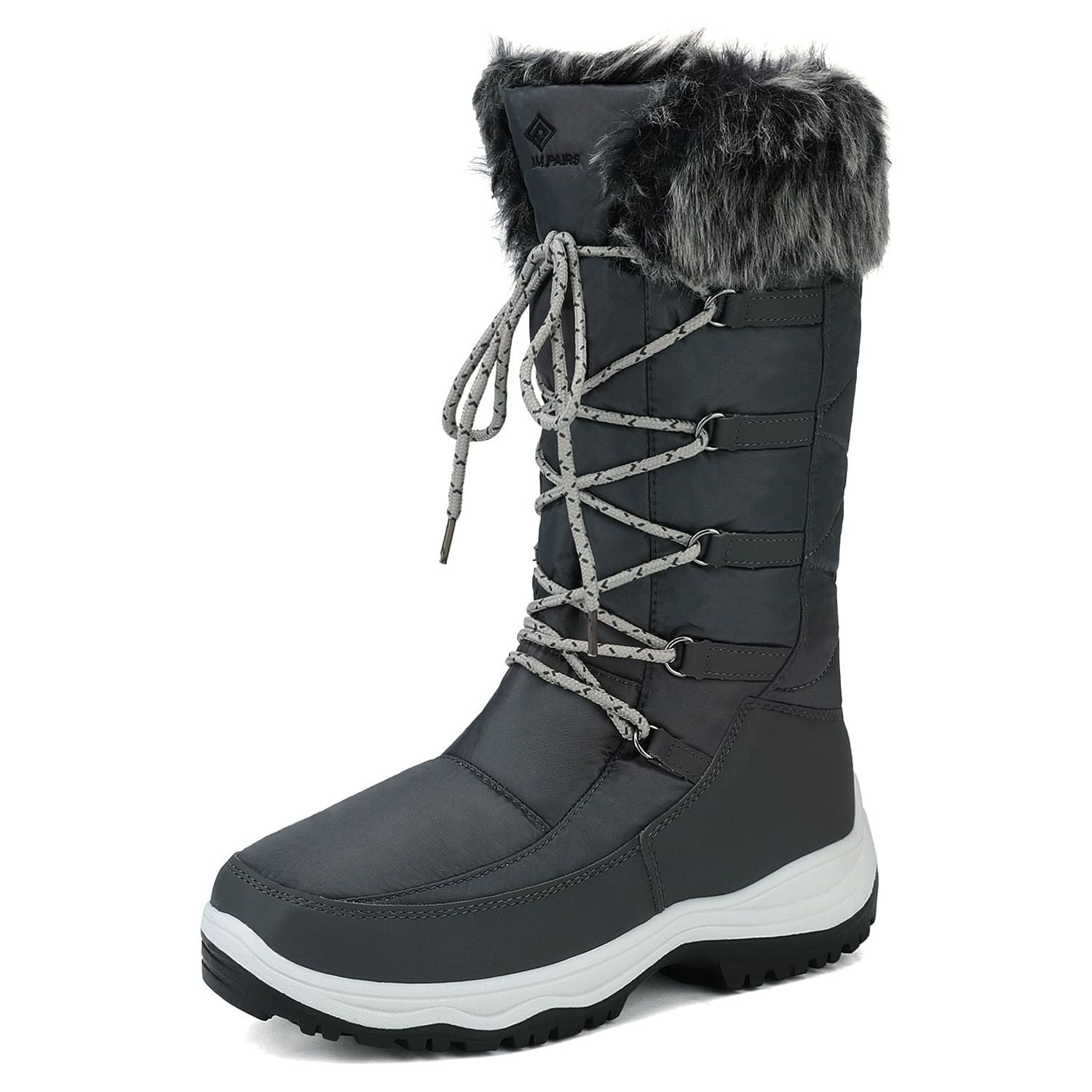 DREAM PAIRS Women's Winter Waterproof Warm Faux Fur Mid Calf Snow Boots Outdoor Hiking Boots ...
