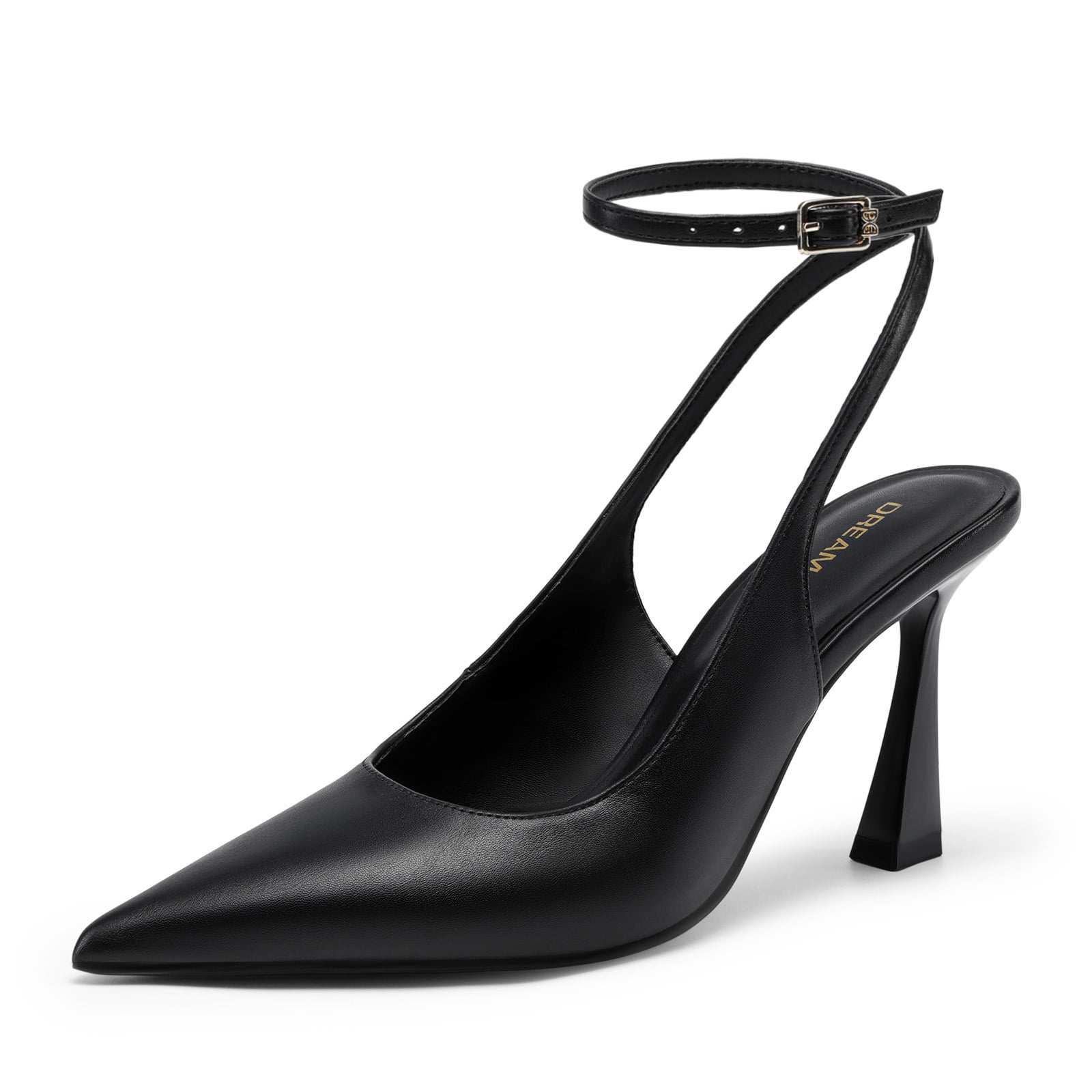 DREAM PAIRS Womens Closed Toe High Heels Mules Ankle Strap Stiletto ...