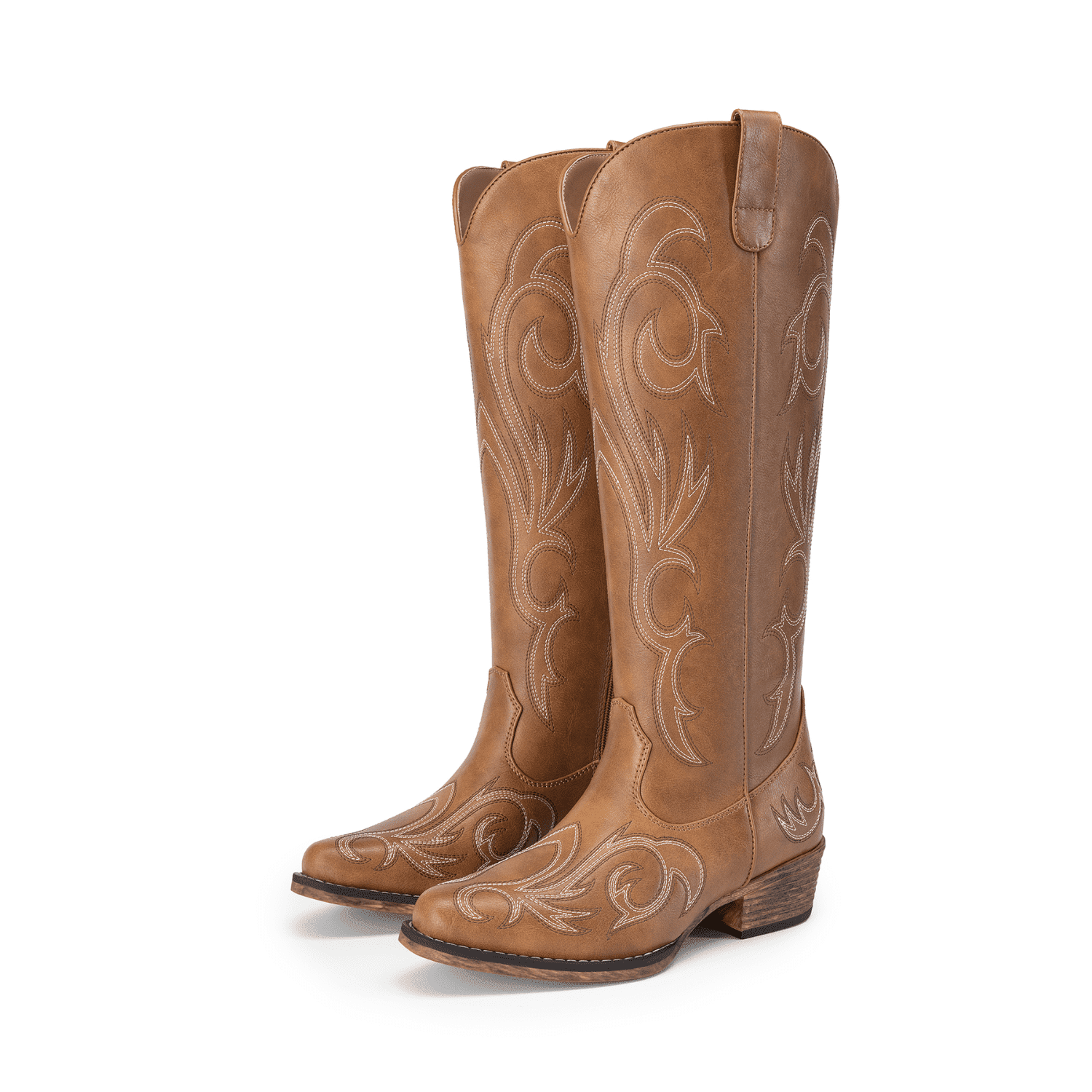 BURUDANI Women's Embroidered Western Cowboy Boots, Knee High Cowgirl ...