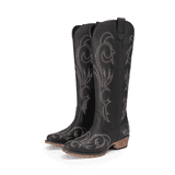 DREAM PAIRS Women's Embroidered Western Cowboy Boots, Knee High Cowgirl ...
