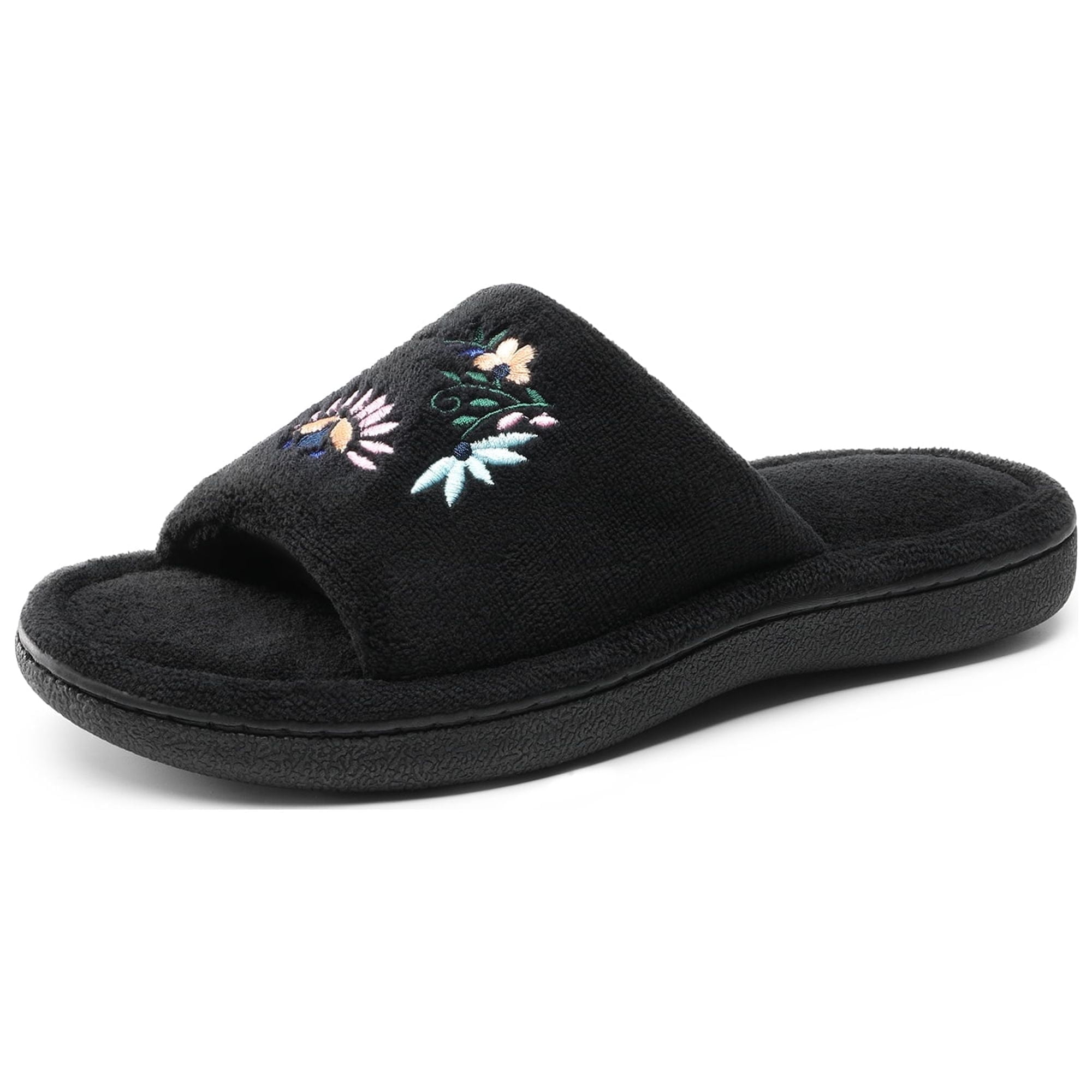 Dream Pairs Womens Open Toe Slippers, Memory Foam Slide Slippers ...