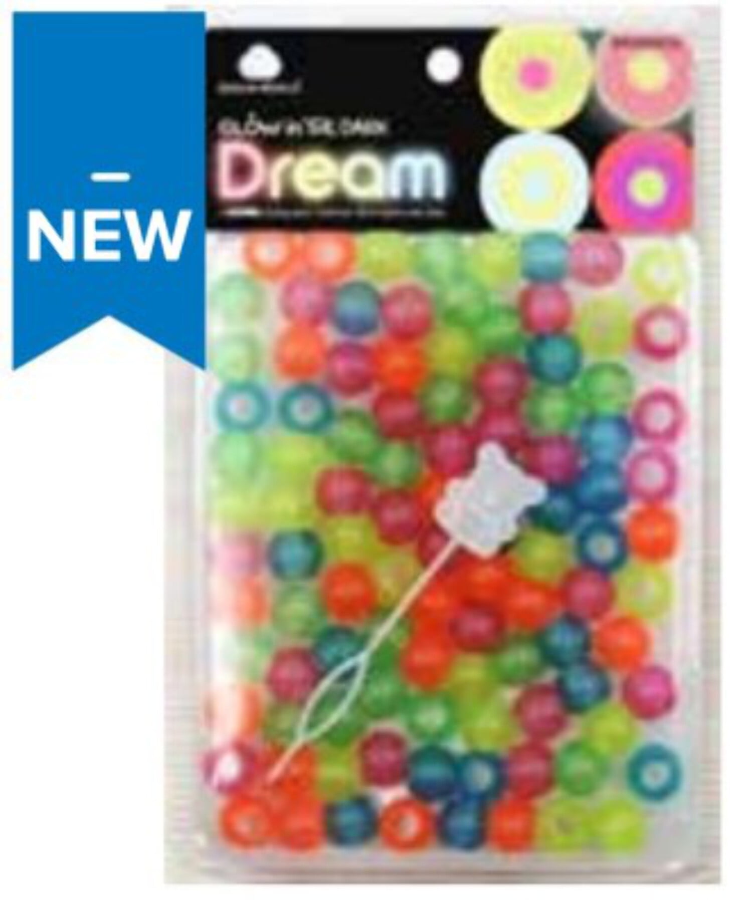 DREAM WORLD - HAIR BEADS LARGE LUMINOUS ASSORTED (BR2600CA) - Walmart.com