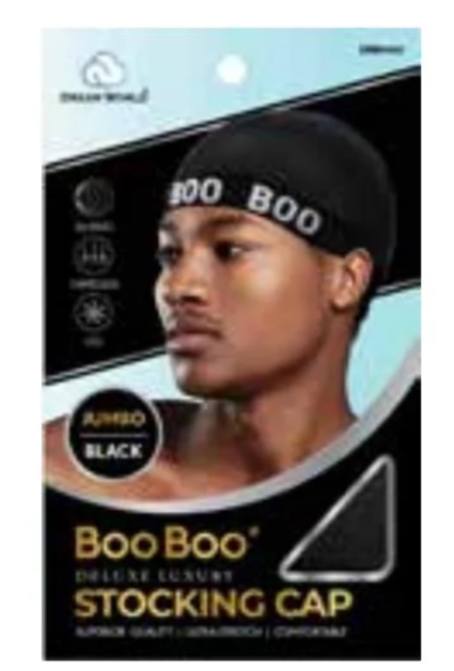 DREAM WORLD - Jumbo Boo Boo Deluxe Luxury Stocking Cap BLACK - Walmart.com