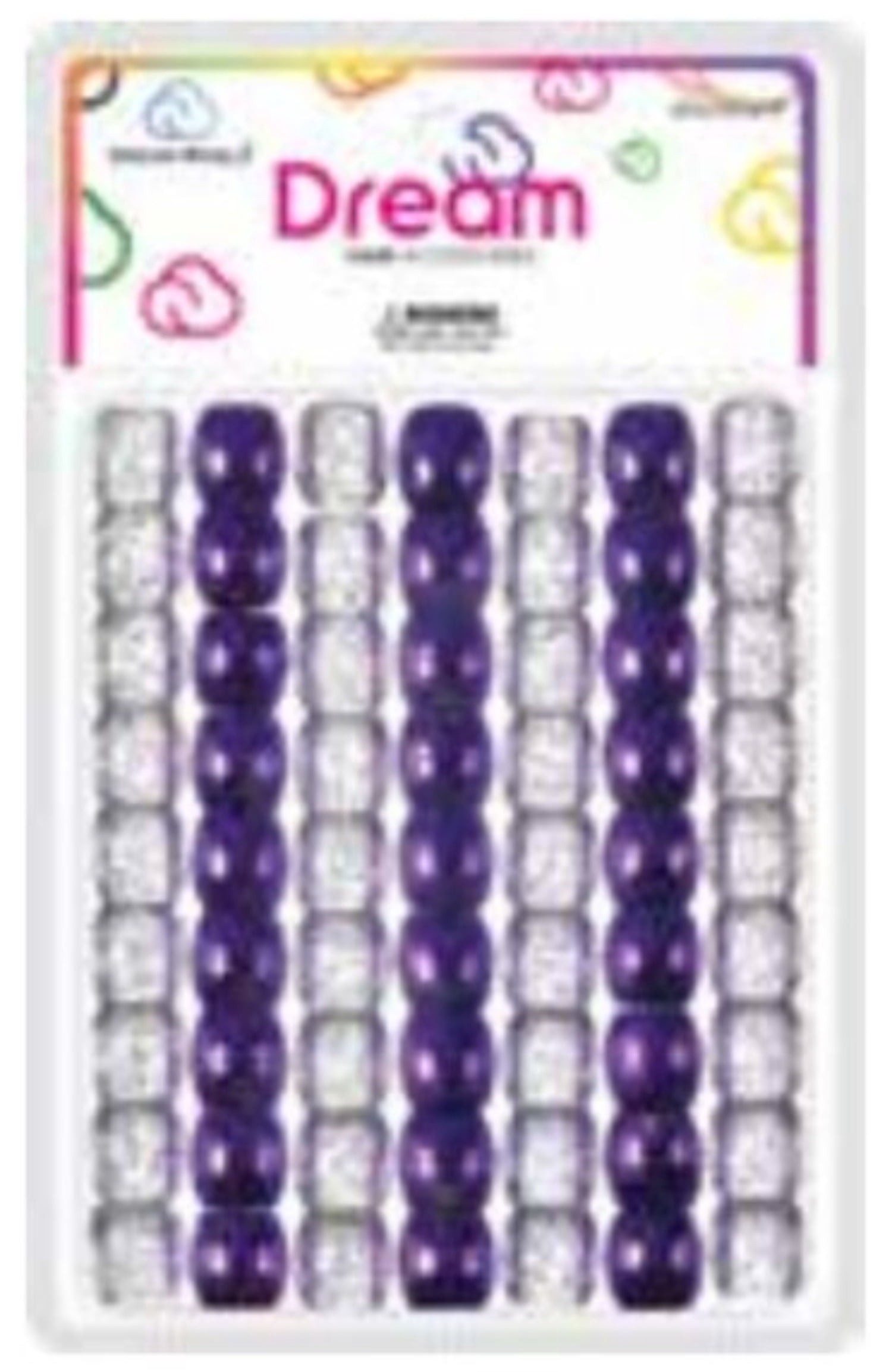 DREAM WORLD - LARGE BEAD 16MM GLITTER CRYSTAL/PURPLE 62PC (BR3100GPP ...
