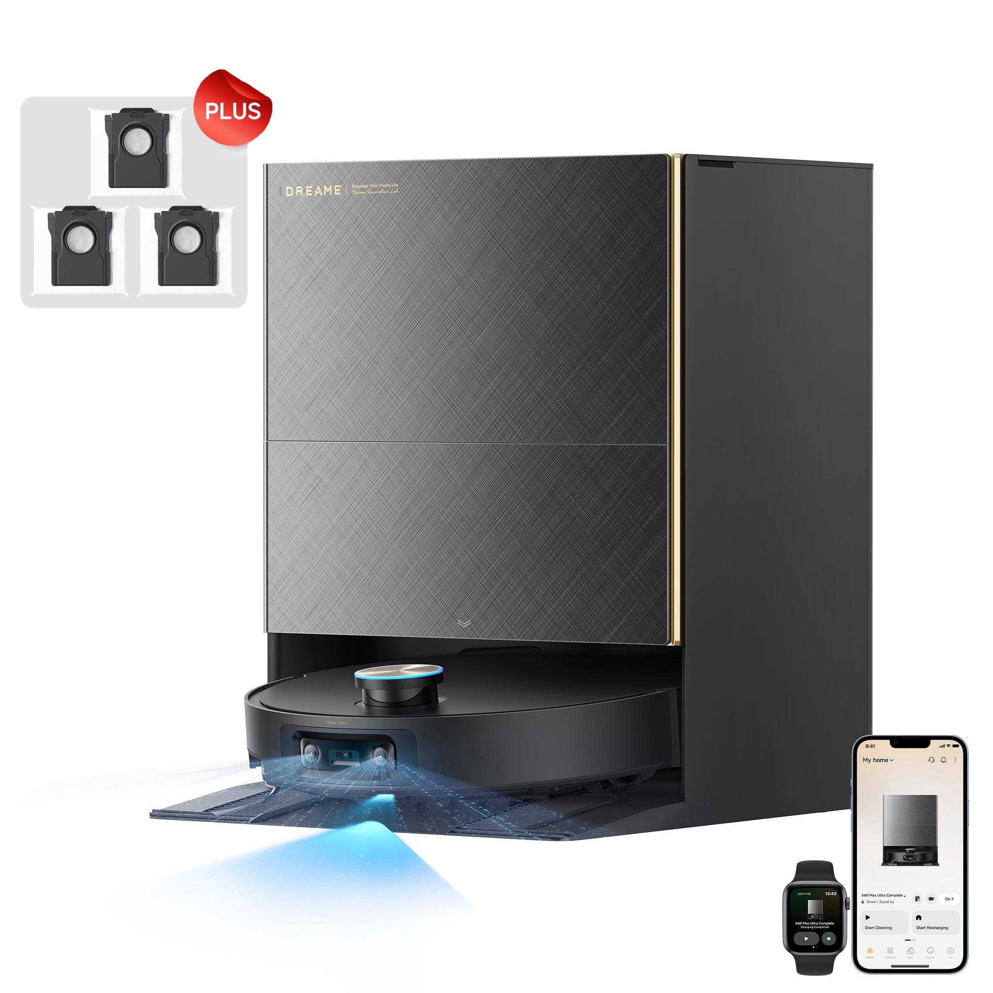 DREAME X60 Max Ultra Complete Kit, 35,000Pa Suction Robot Vacuum and ...
