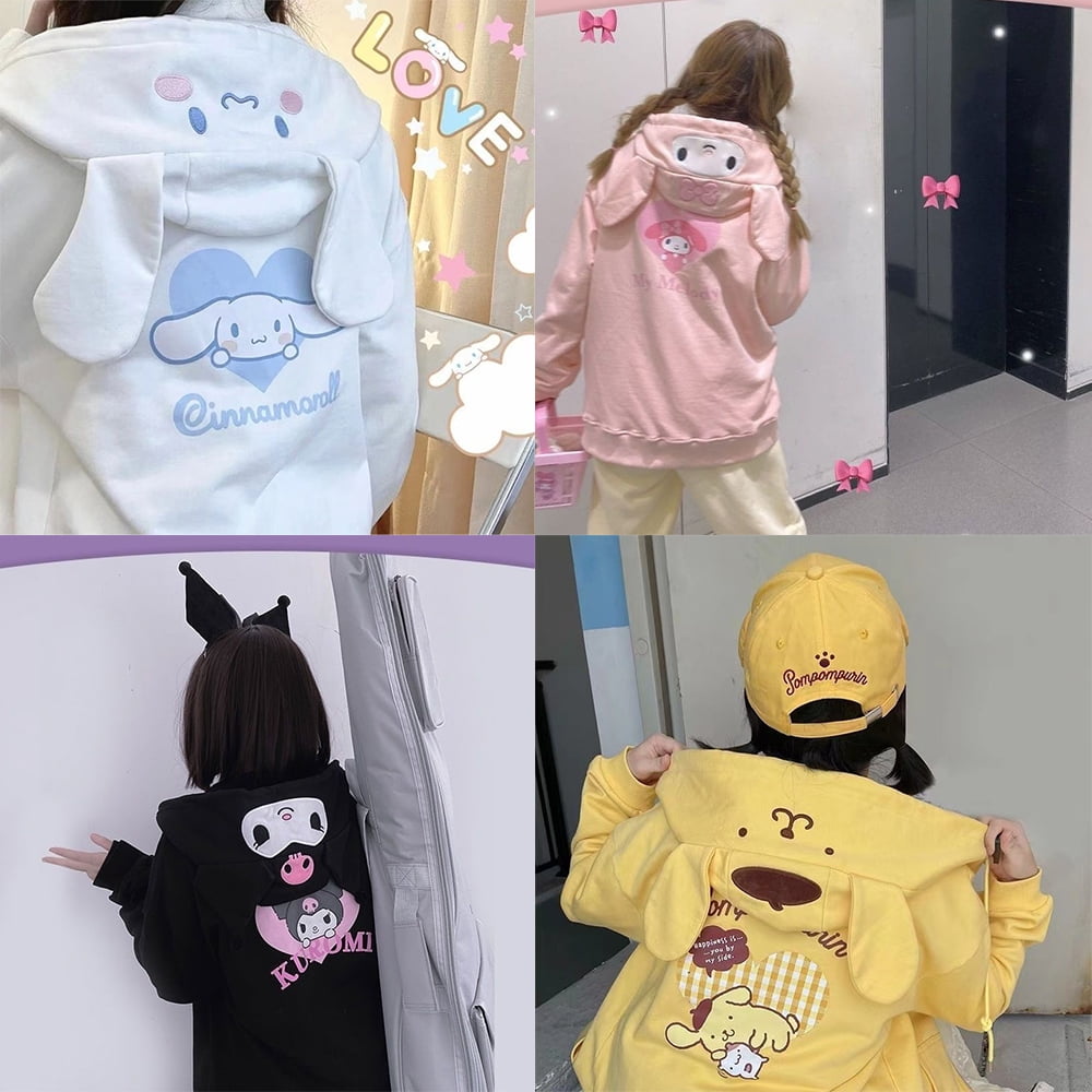 DREAMFIRE Cinnamoroll Girl Hoodie Jacket Spring Autumn Sanrioed Kuromi ...