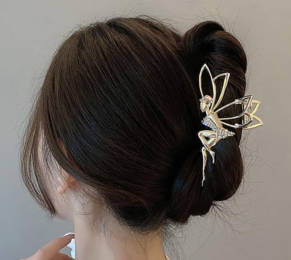 DREAMISH HAIR ACCESSORIES Hair Claw Clutcher Metal Pearl Hair Claw Clip ...