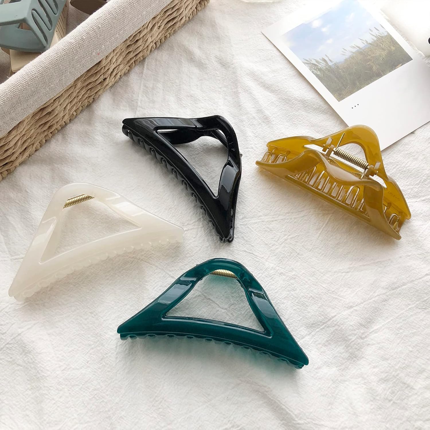 DREAMISH HAIR ACCESSORIES Large Hair Claw Clip Glossy Hair Clips for ...