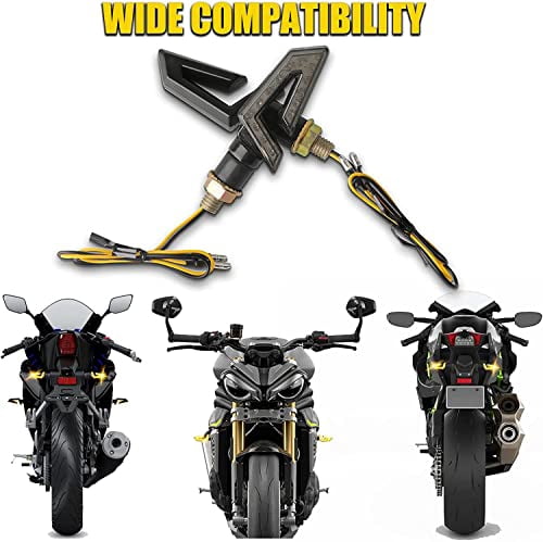 DREAMIZER 2PCS Arrow Motorcycle Turn Signals 15 LED 12V Motorcycle ...