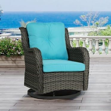 Topbuy 2PCS Patio Rockers, Fir Wood Glider Chair with Hidden Cup Holder ...