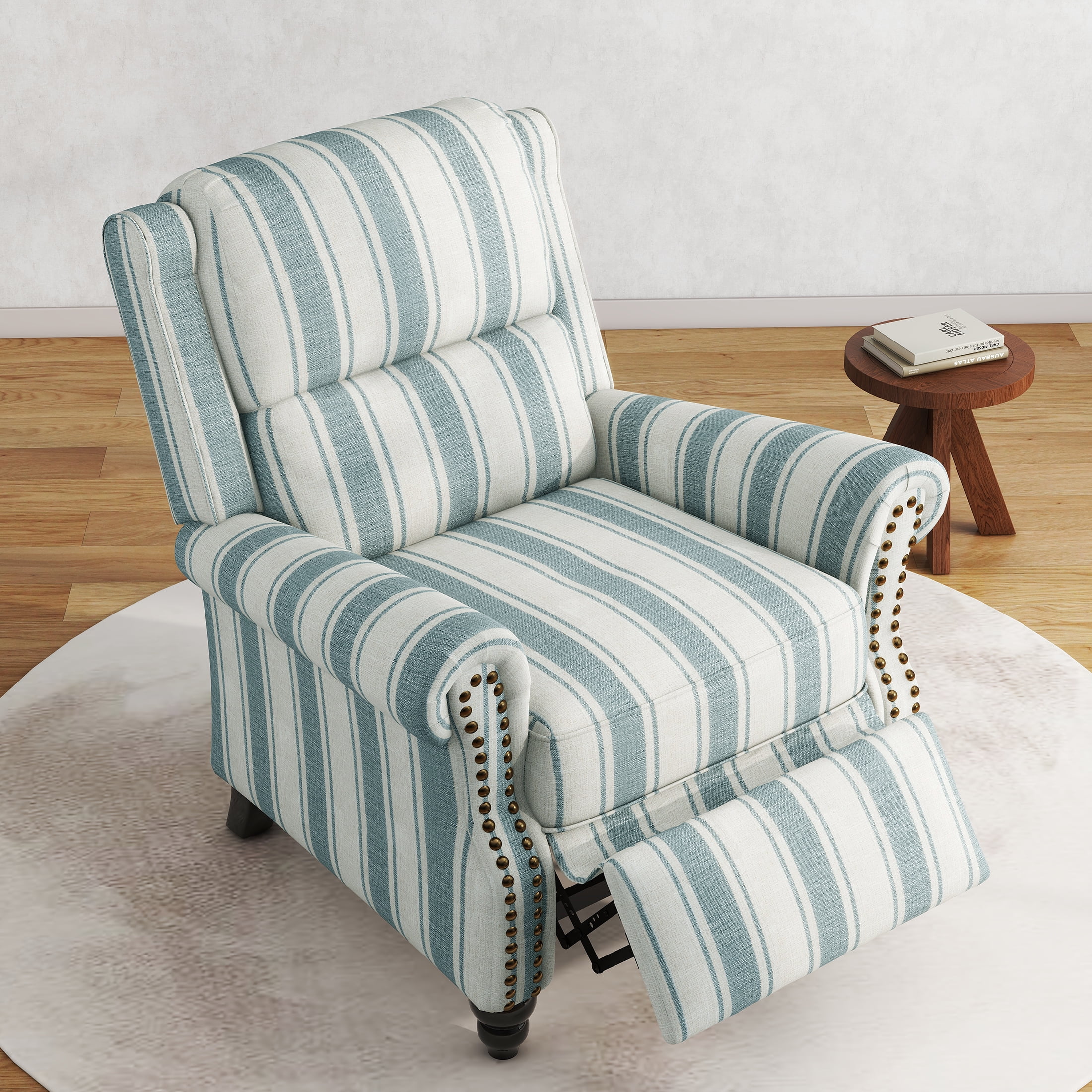 DREAMSIDEA Pushback Recliner Chair, Fabric Accent Armchair, Home ...