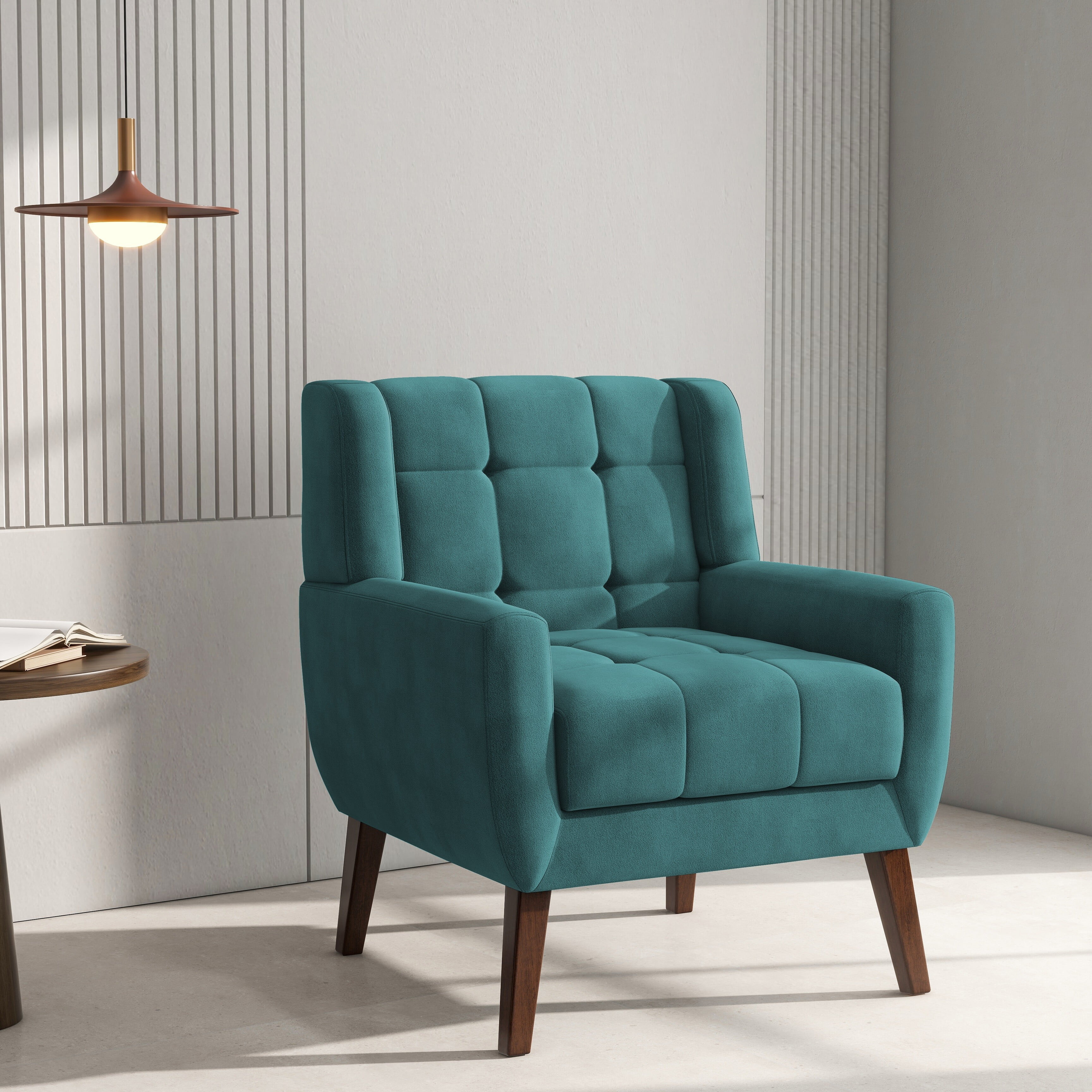 DREAMSIDEA Velvet Accent Chair Living Room, Modern Upholstered Arm ...