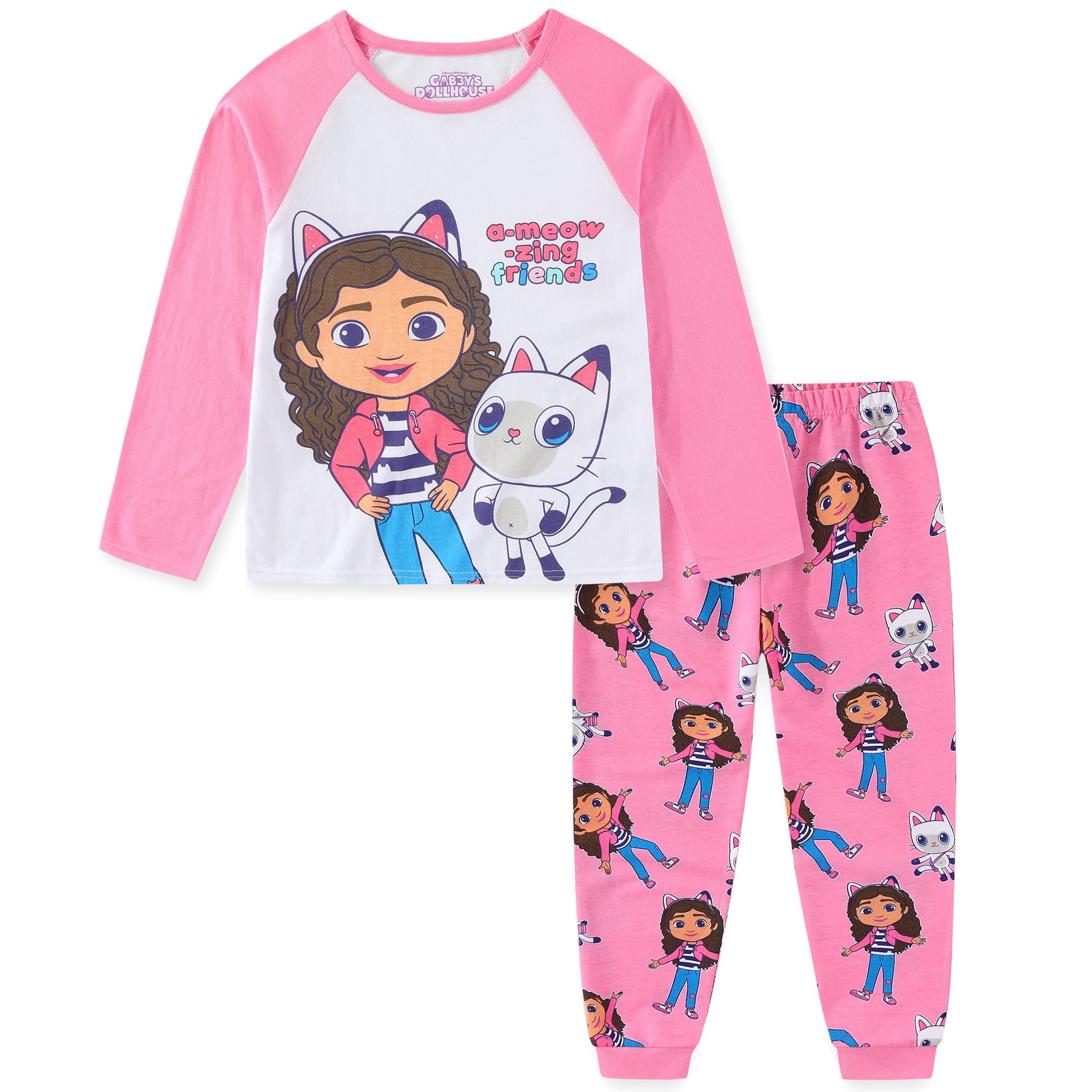 DREAMWORKS GABBY'S DOLLHOUSE Long Sleeve Shirt and French Terry Pants ...