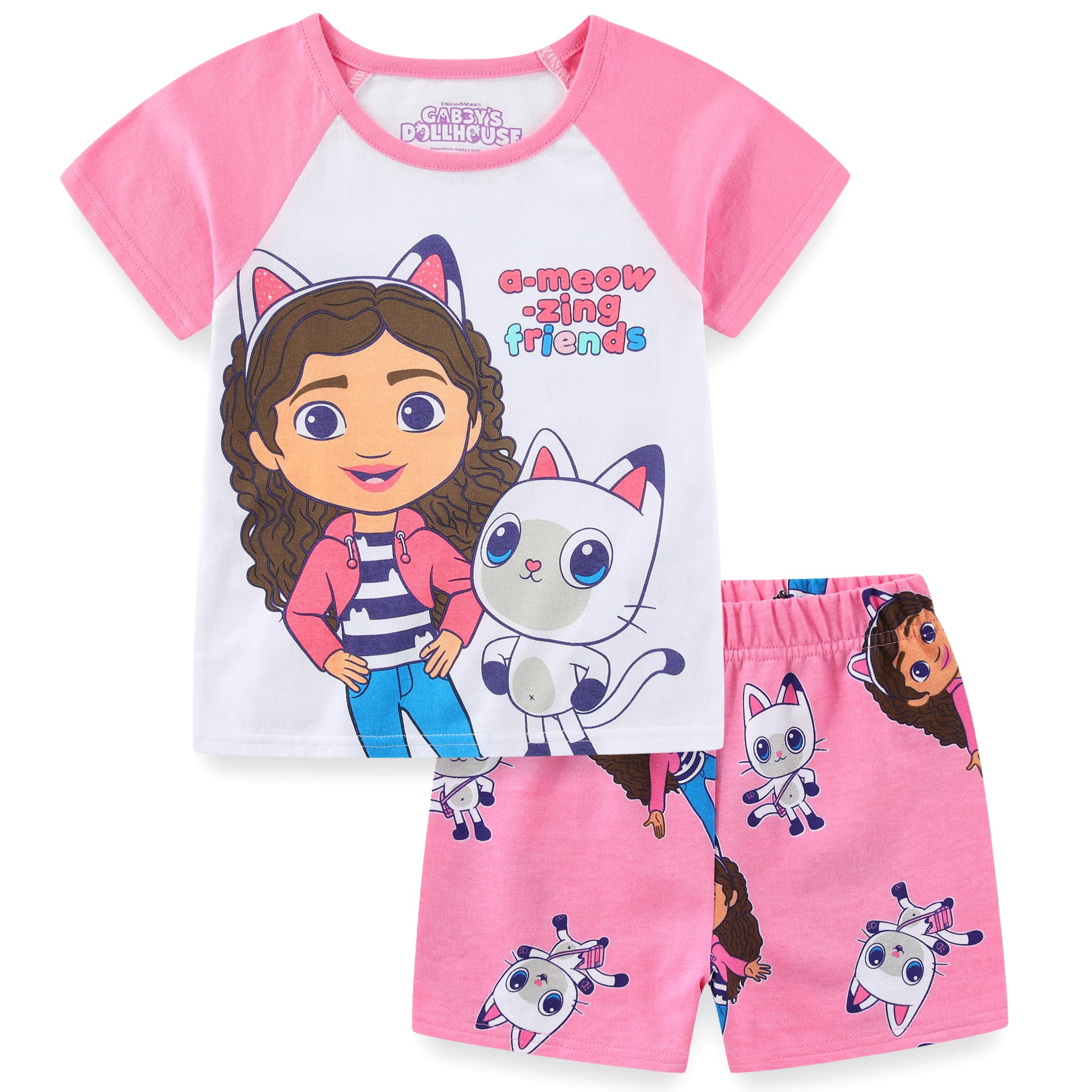DREAMWORKS GABBY'S DOLLHOUSE Short Sleeve T-Shirt and French Terry ...