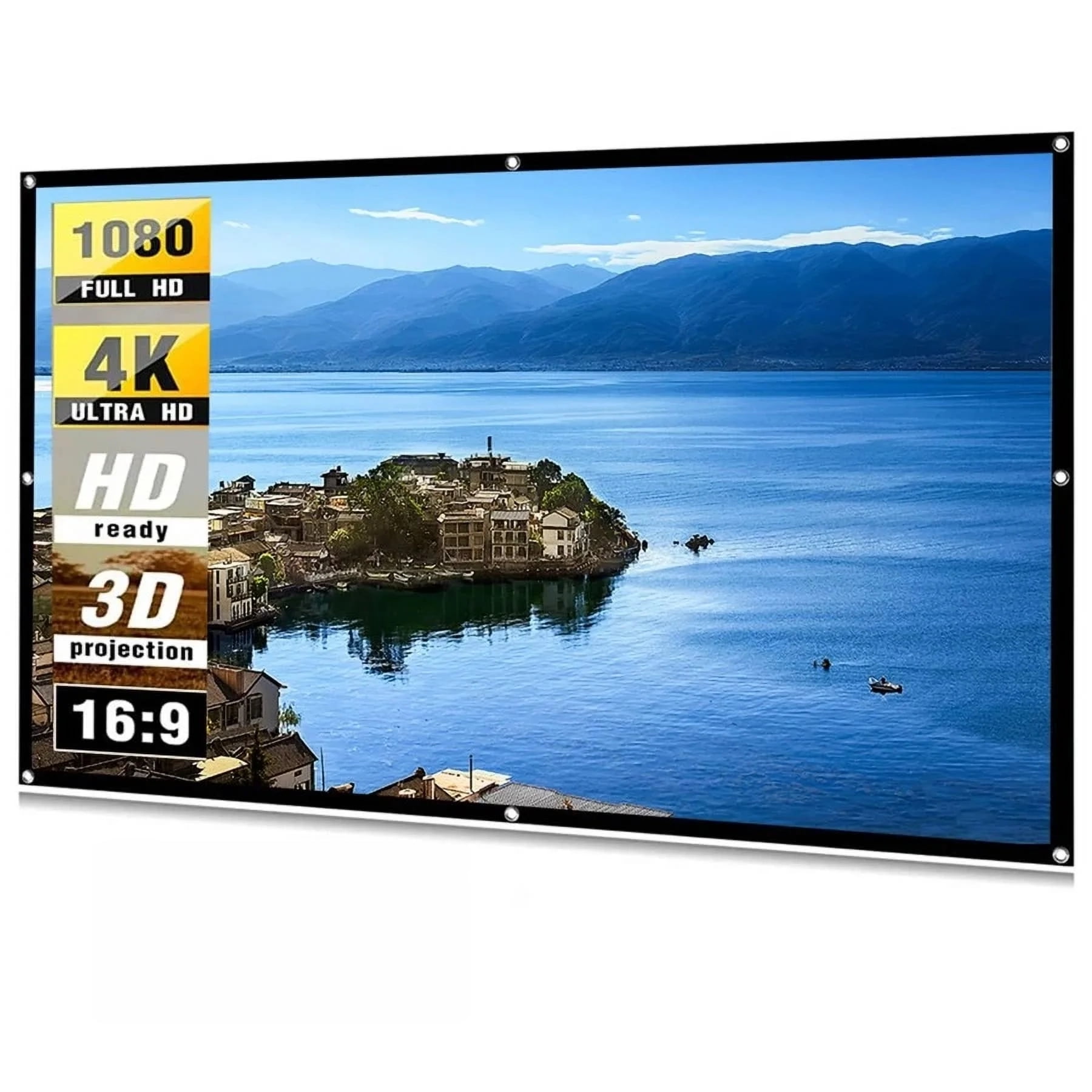 DREAMfair 72/84/100/120inch 16:9 Portable Projector Screen HD Folding ...