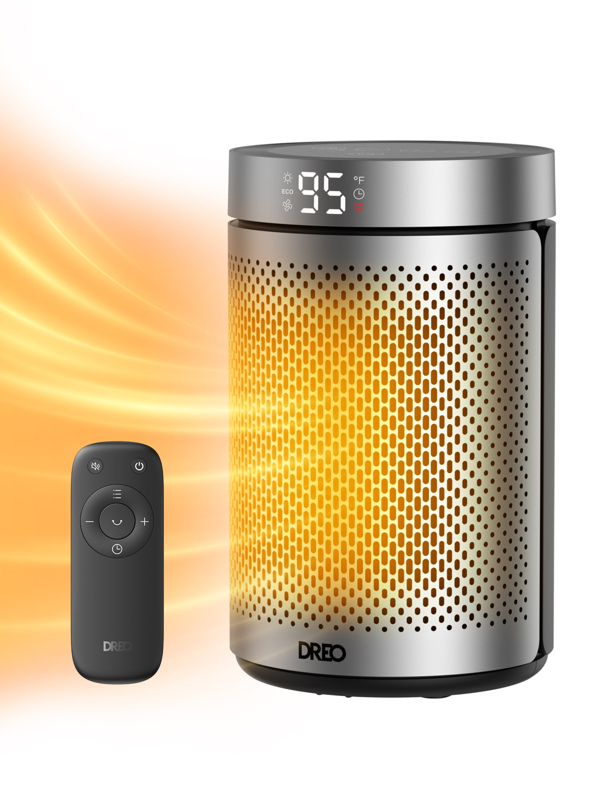 DREO 10'' Portable Space Heater with Remote, PTC Ceramic Electric ...