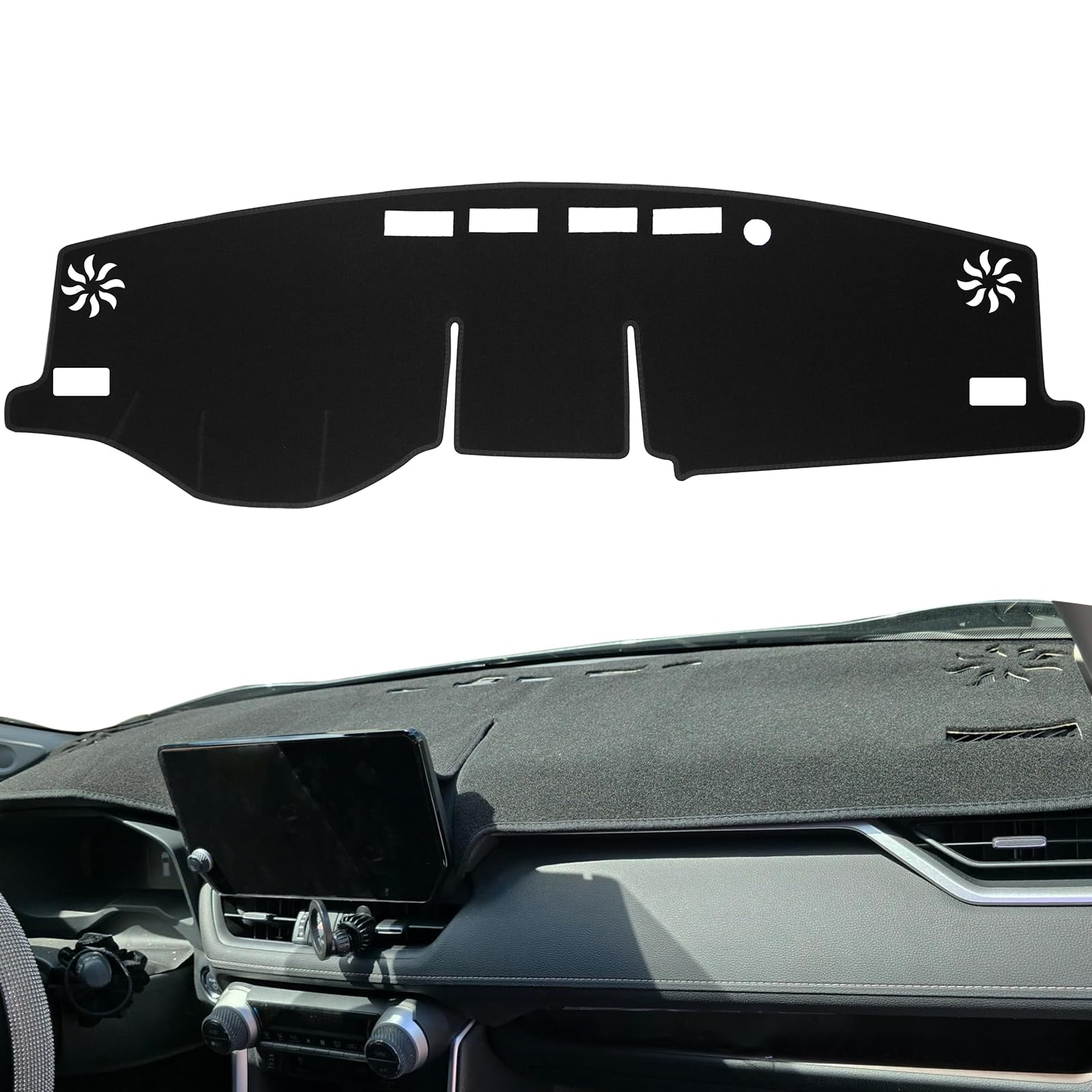 DREOOCAR Custom Dashboard Dash Cover Mat Carpet Fit for RAV4 2019 2020 ...