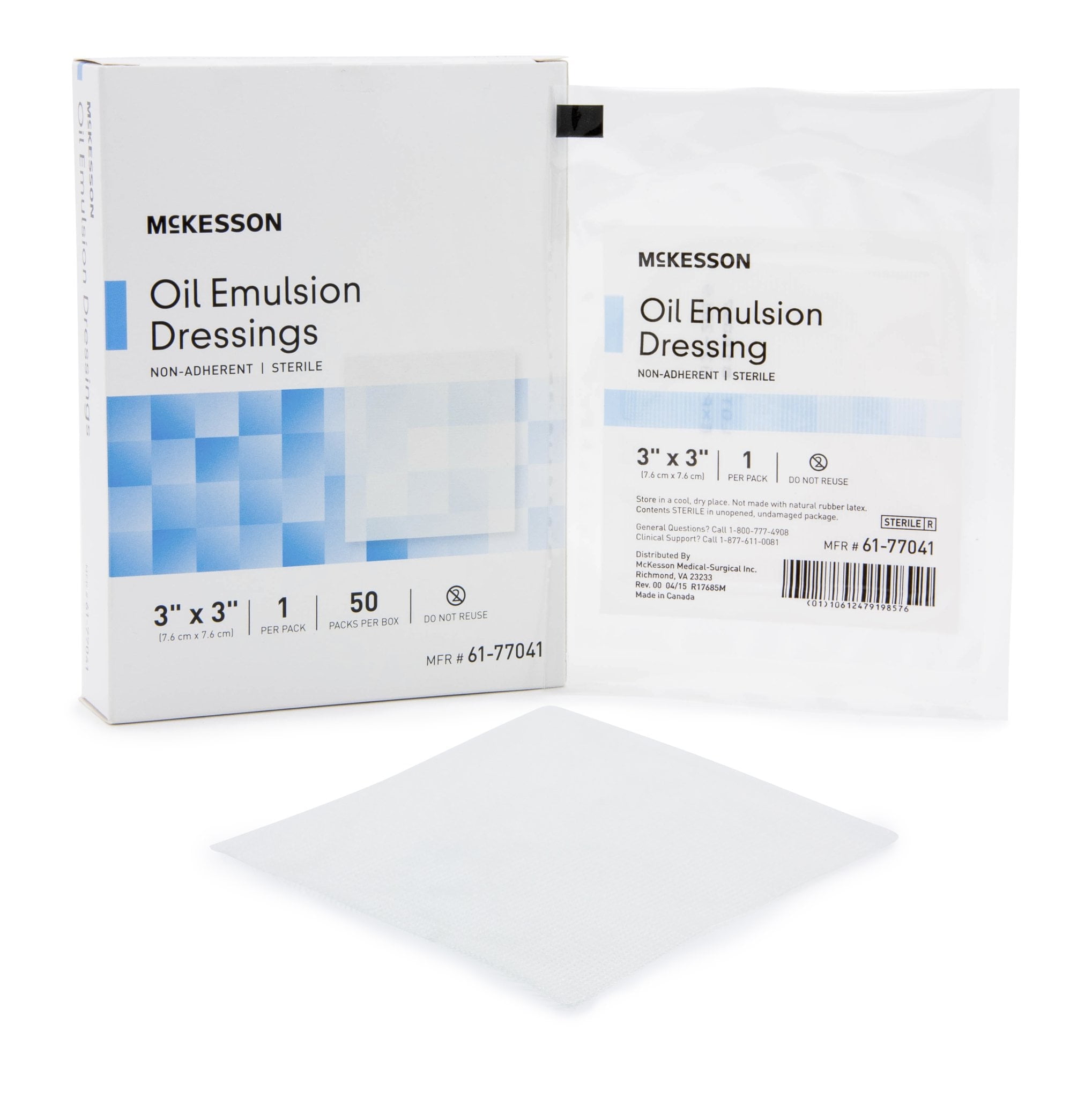 DRESSING, OIL EMULSION 3"X3" STR, BOX OF 24 - Walmart.com