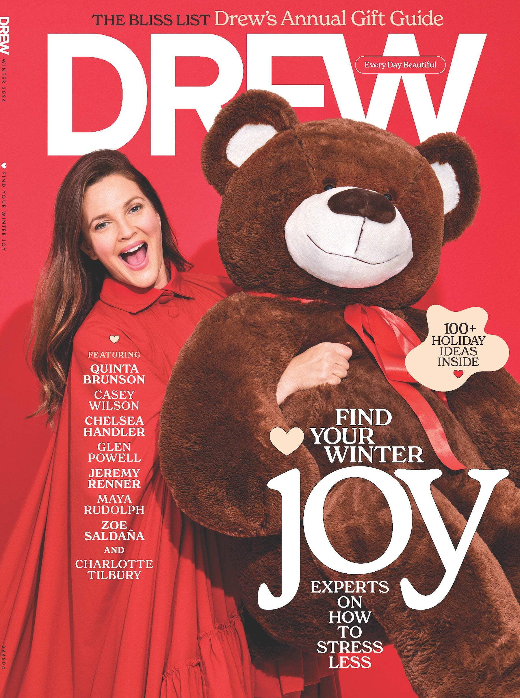 DREW Barrymore Magazine - Winter 2024 Issue: 100+ Holiday Ideas, Budget ...