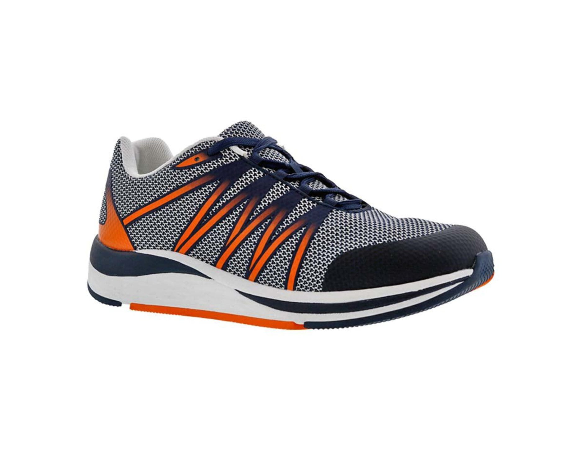 Drew Player Men Athletic Shoe In Navy/orange Mesh Combo - Walmart.com
