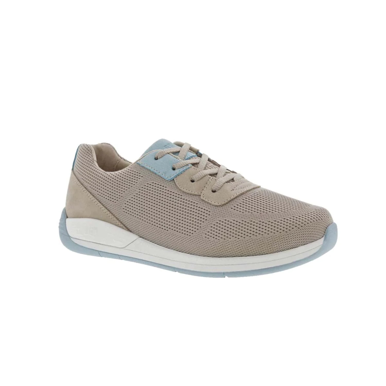 Drew Terrain Women Lace-up Walking Shoe In Taupe/teal Mesh Combo ...