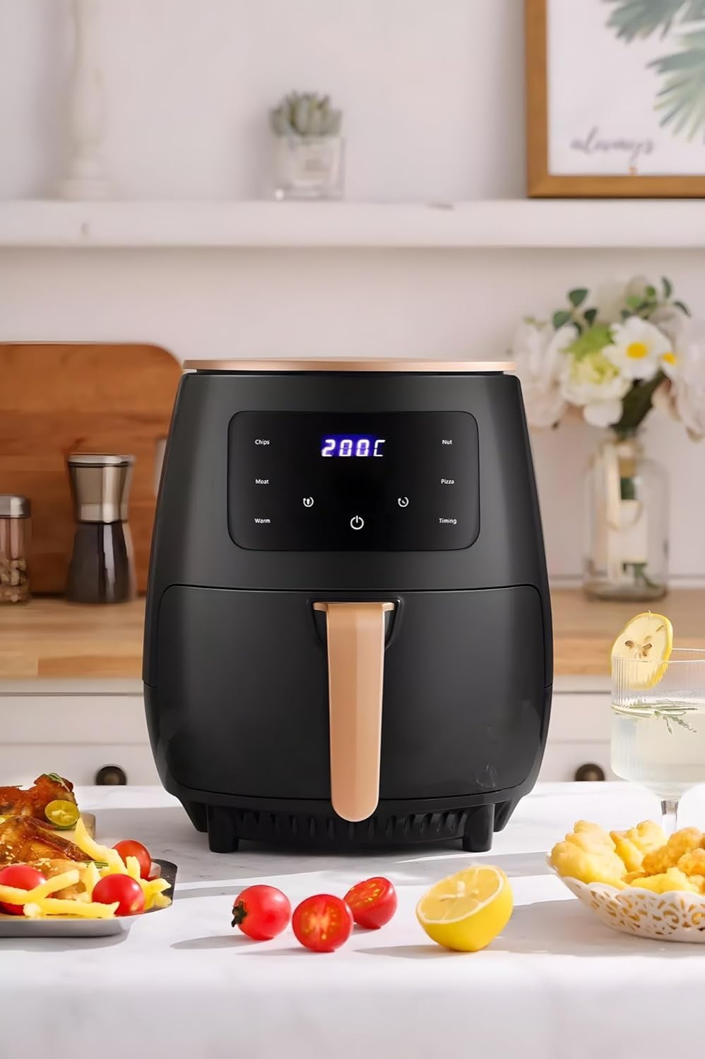 DREWIT STAR Air Fryer 2400 W 6 Liters Touch Screen Crisps Roasts ...